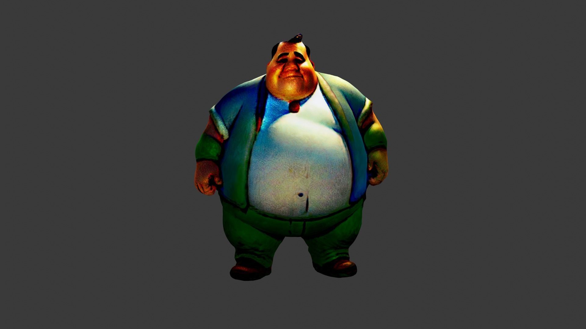 3D model Fat Man Cartoon VR / AR / low-poly | CGTrader