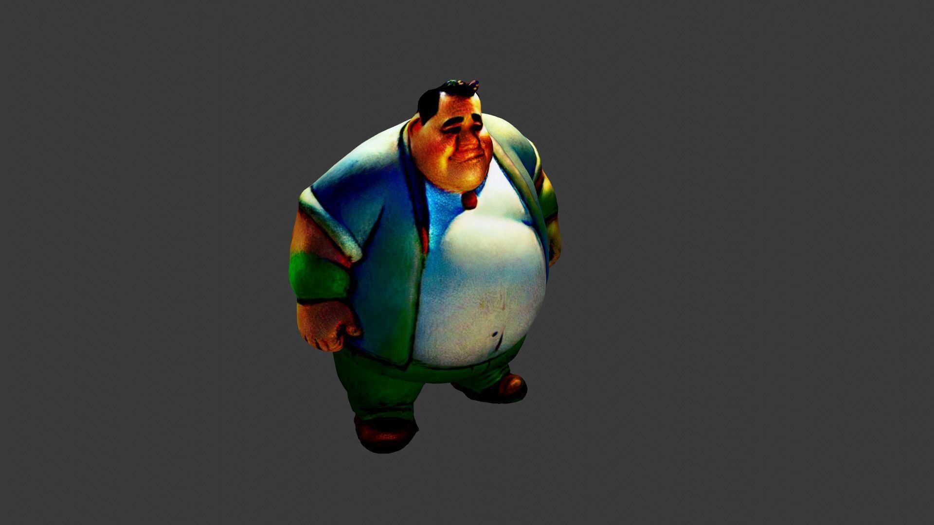 3D model Fat Man Cartoon VR / AR / low-poly | CGTrader