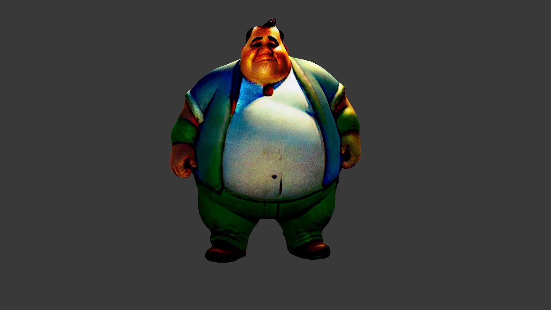 3D model Fat Man Cartoon VR / AR / low-poly | CGTrader