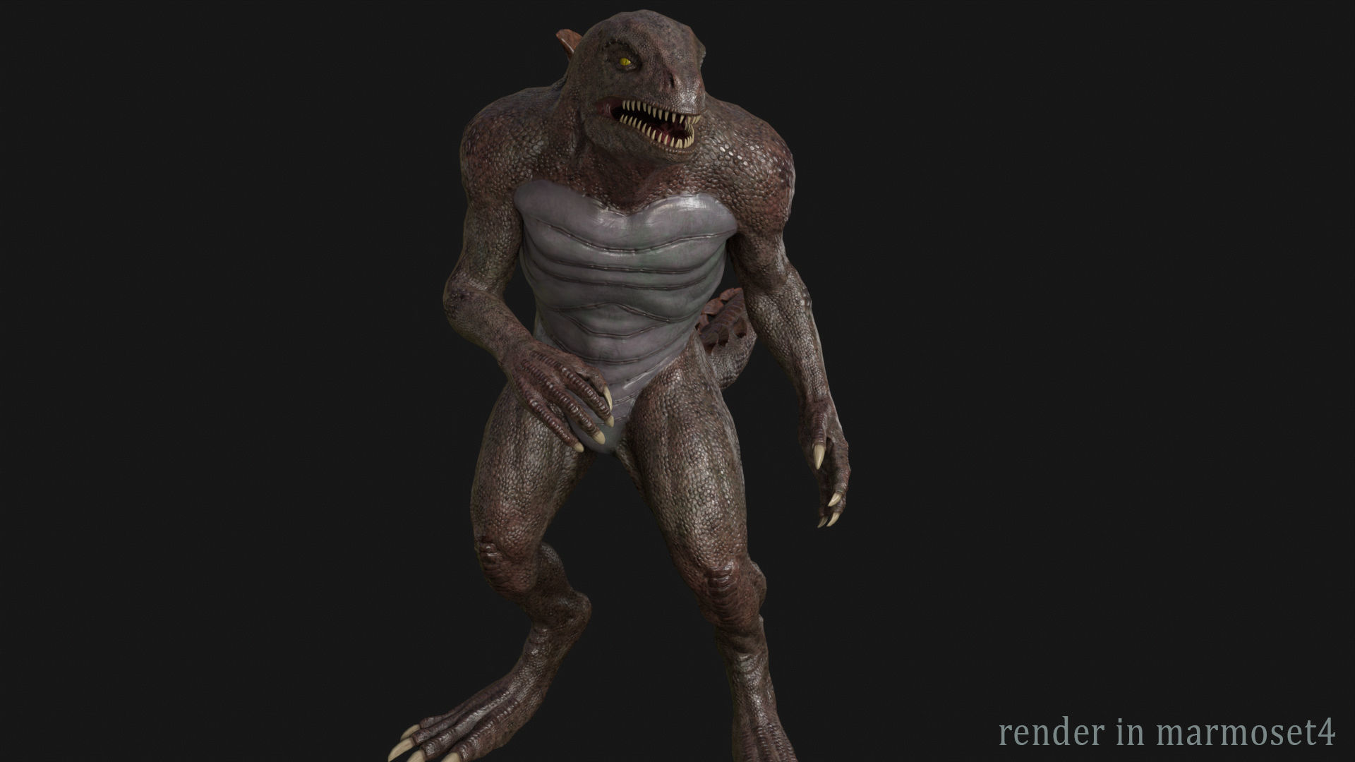 3D model Lizard monster2 VR / AR / low-poly | CGTrader