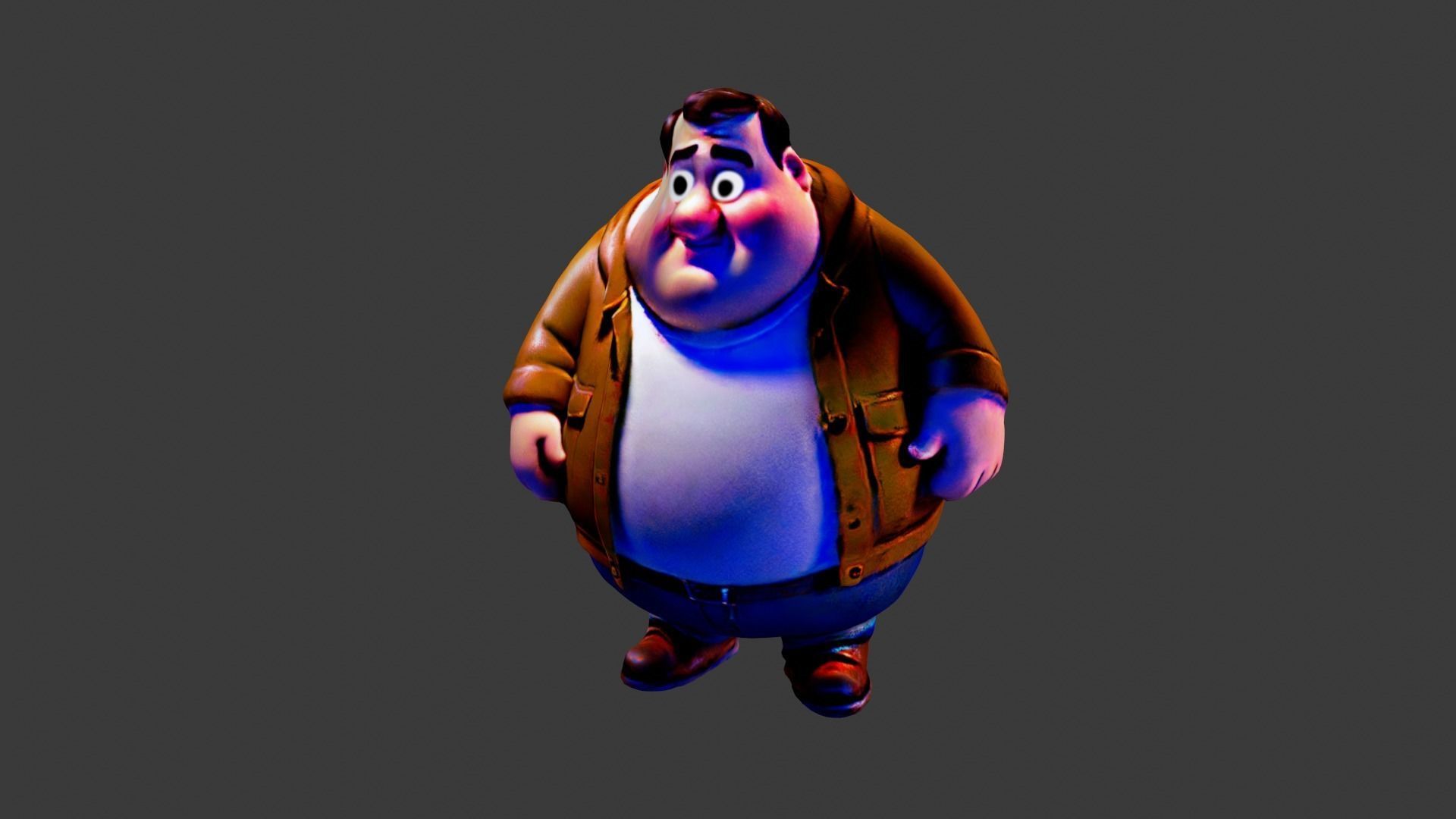 3D model Cartoon Fat Man VR / AR / low-poly | CGTrader