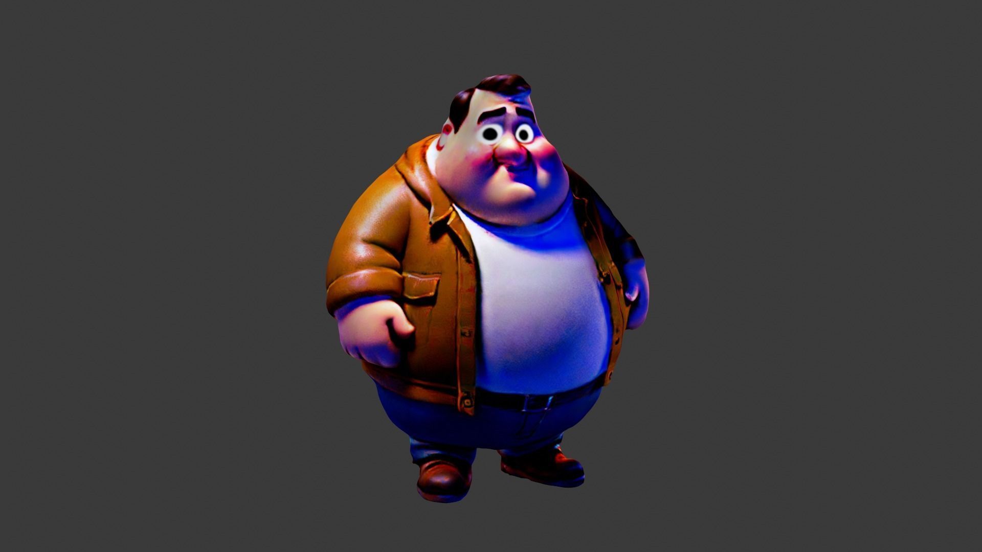 3D model Cartoon Fat Man VR / AR / low-poly | CGTrader