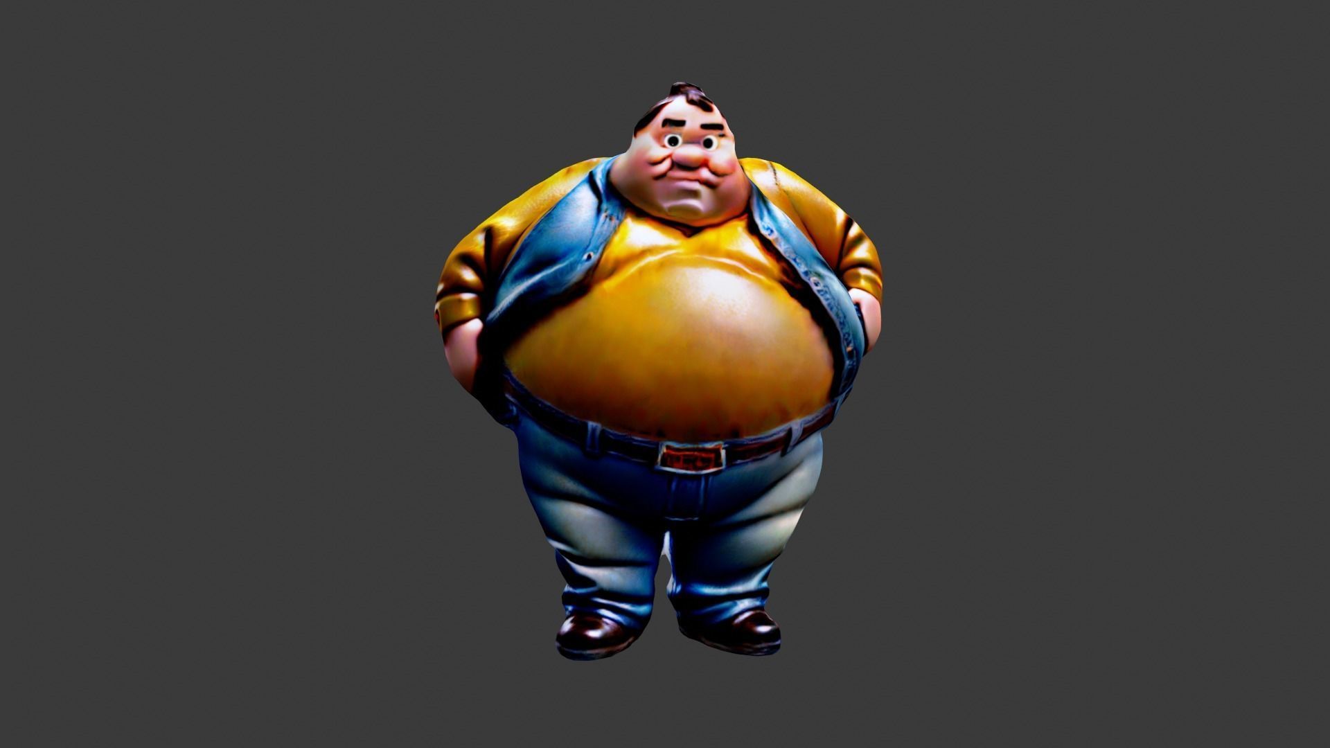 3D model Cartoon Fat Man VR / AR / low-poly | CGTrader