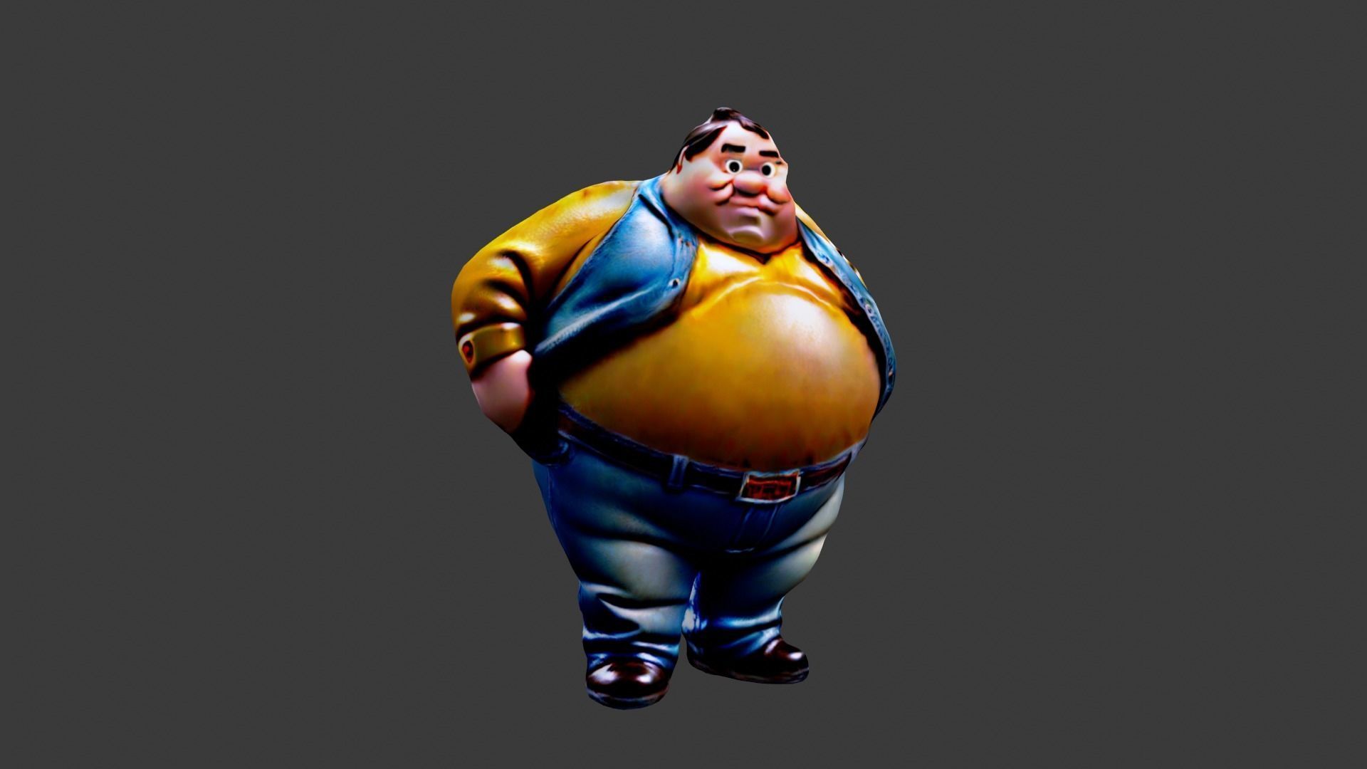3D model Cartoon Fat Man VR / AR / low-poly | CGTrader