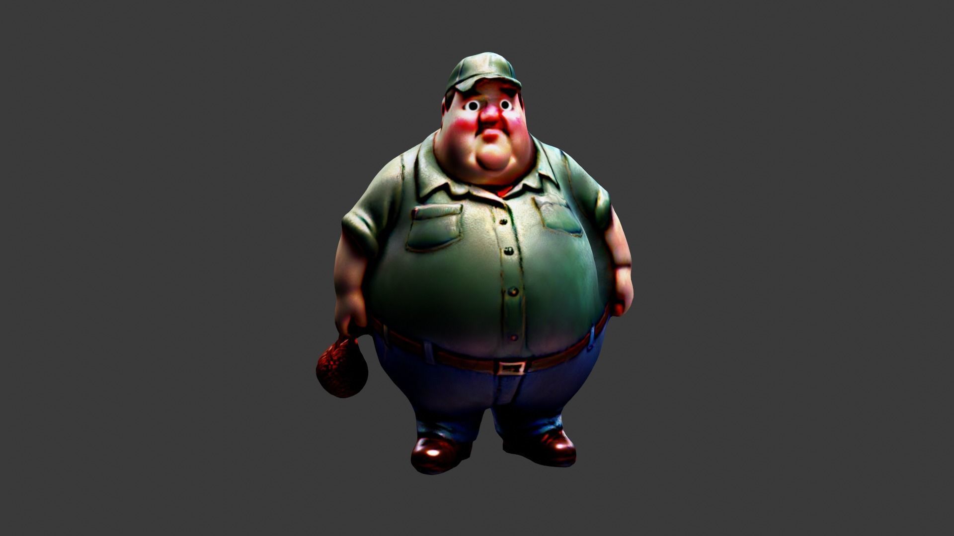 3D model Cartoon Fat Man VR / AR / low-poly | CGTrader