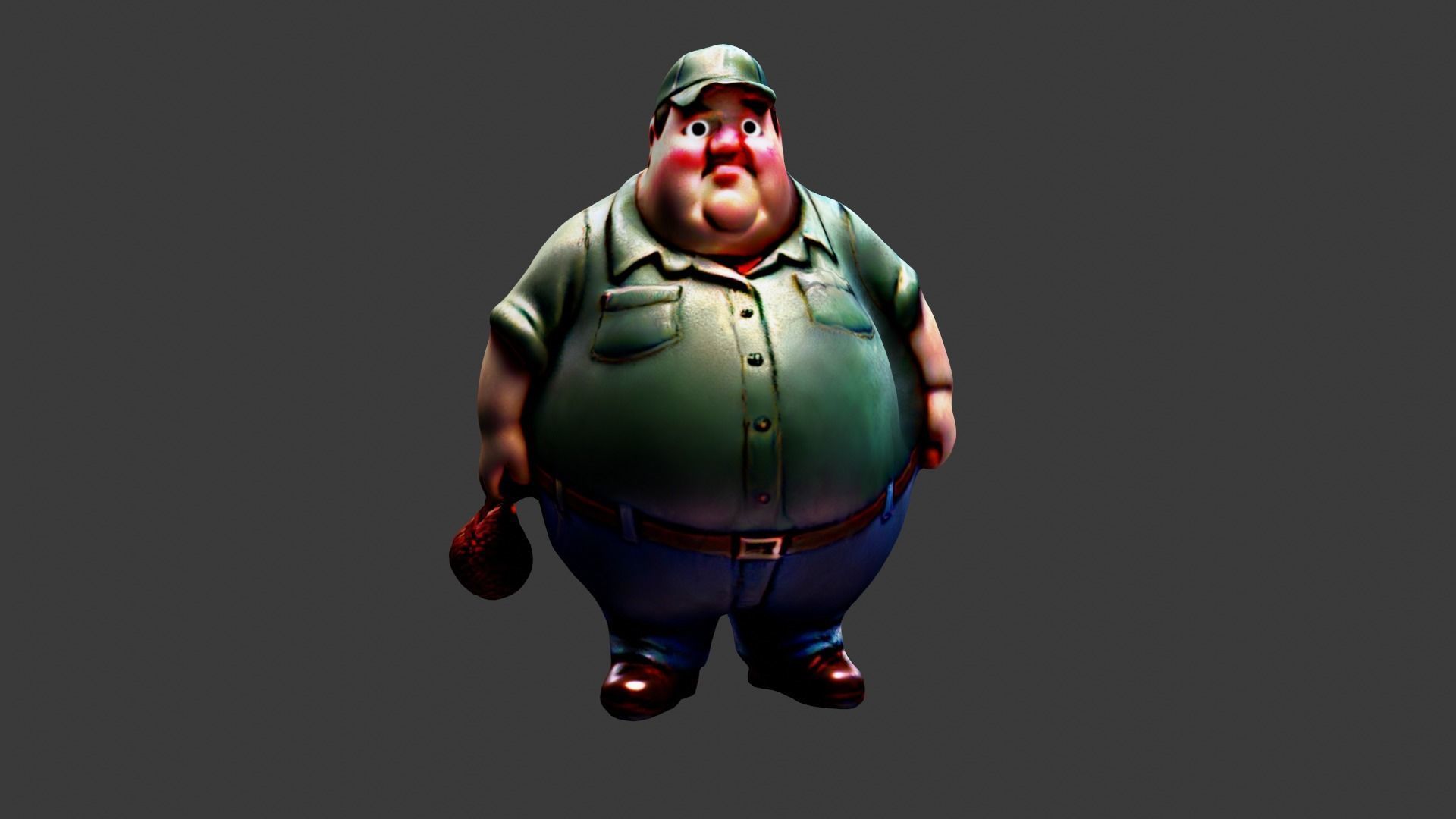 3D model Cartoon Fat Man VR / AR / low-poly | CGTrader