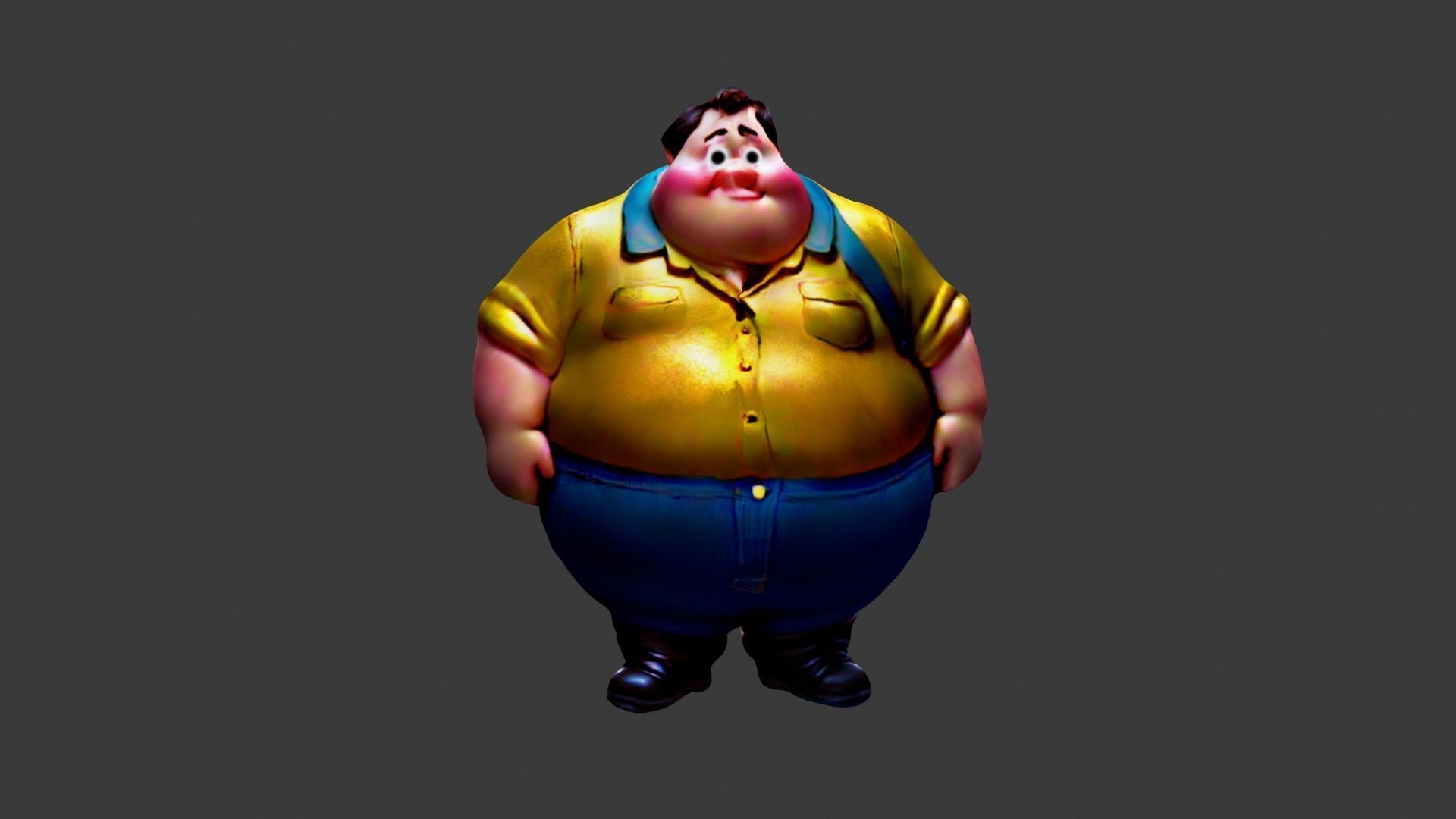 3D model Cartoon Fat Man VR / AR / low-poly | CGTrader