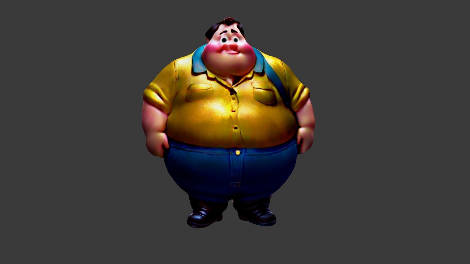 3D model Cartoon Fat Man VR / AR / low-poly | CGTrader