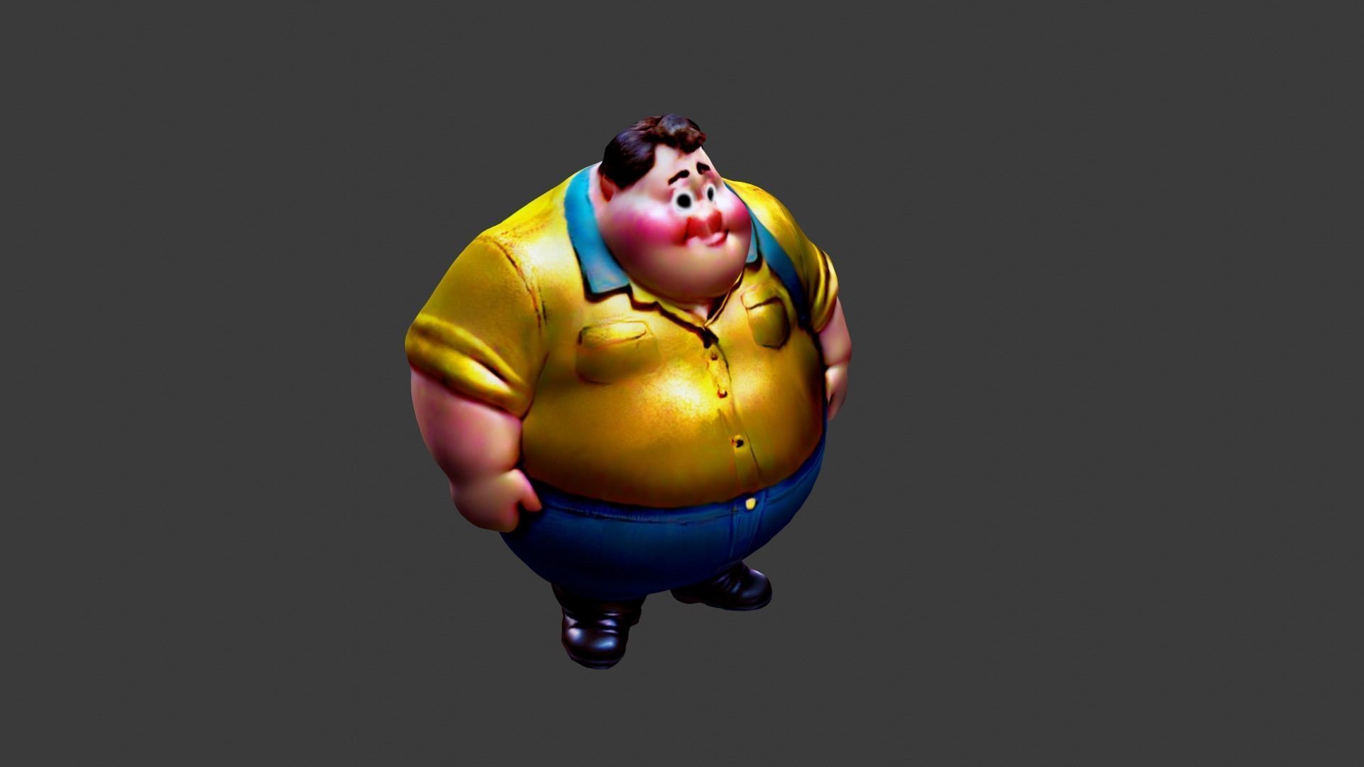 3D model Cartoon Fat Man VR / AR / low-poly | CGTrader
