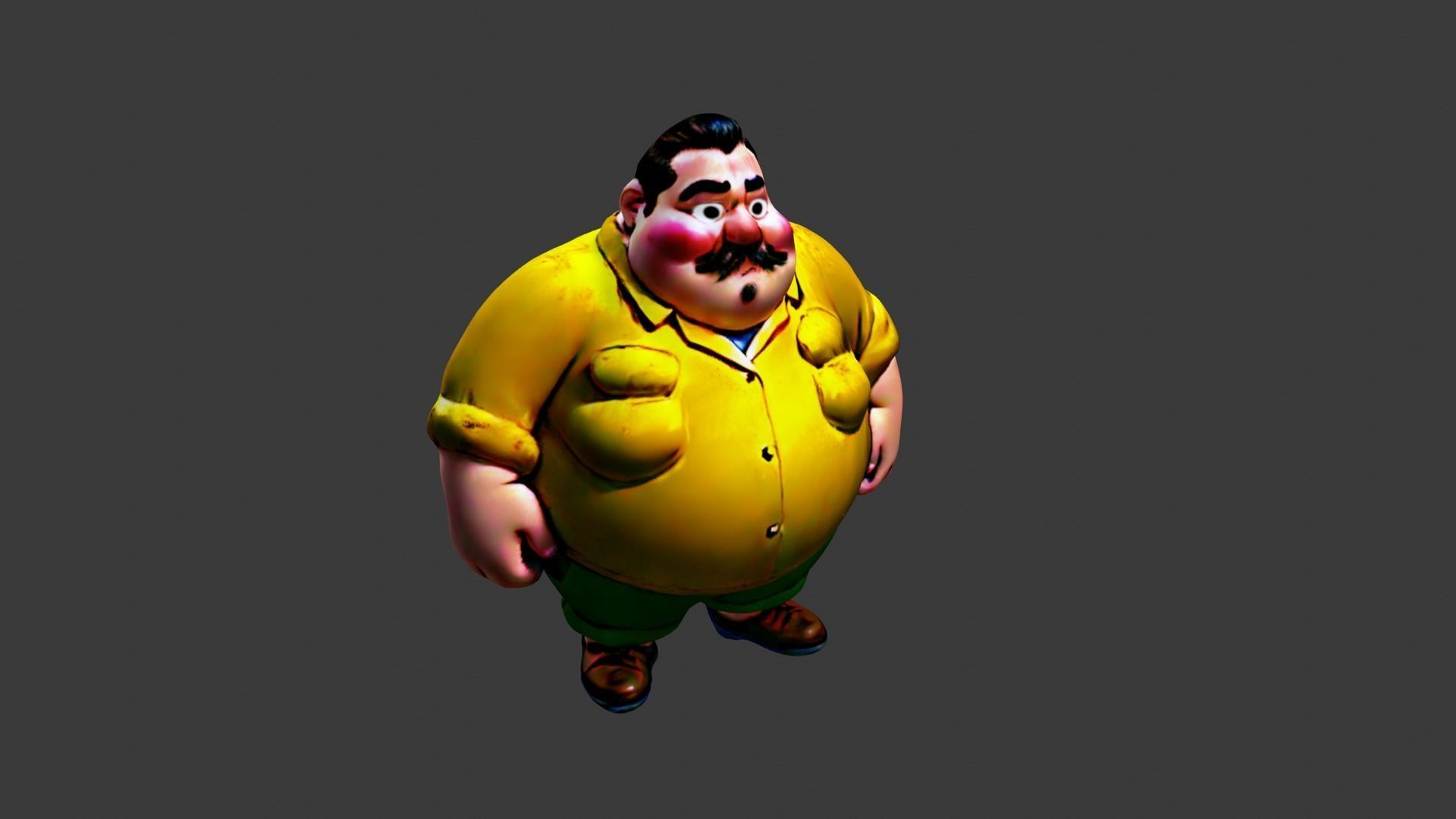 3D model Fat Man Character VR / AR / low-poly | CGTrader