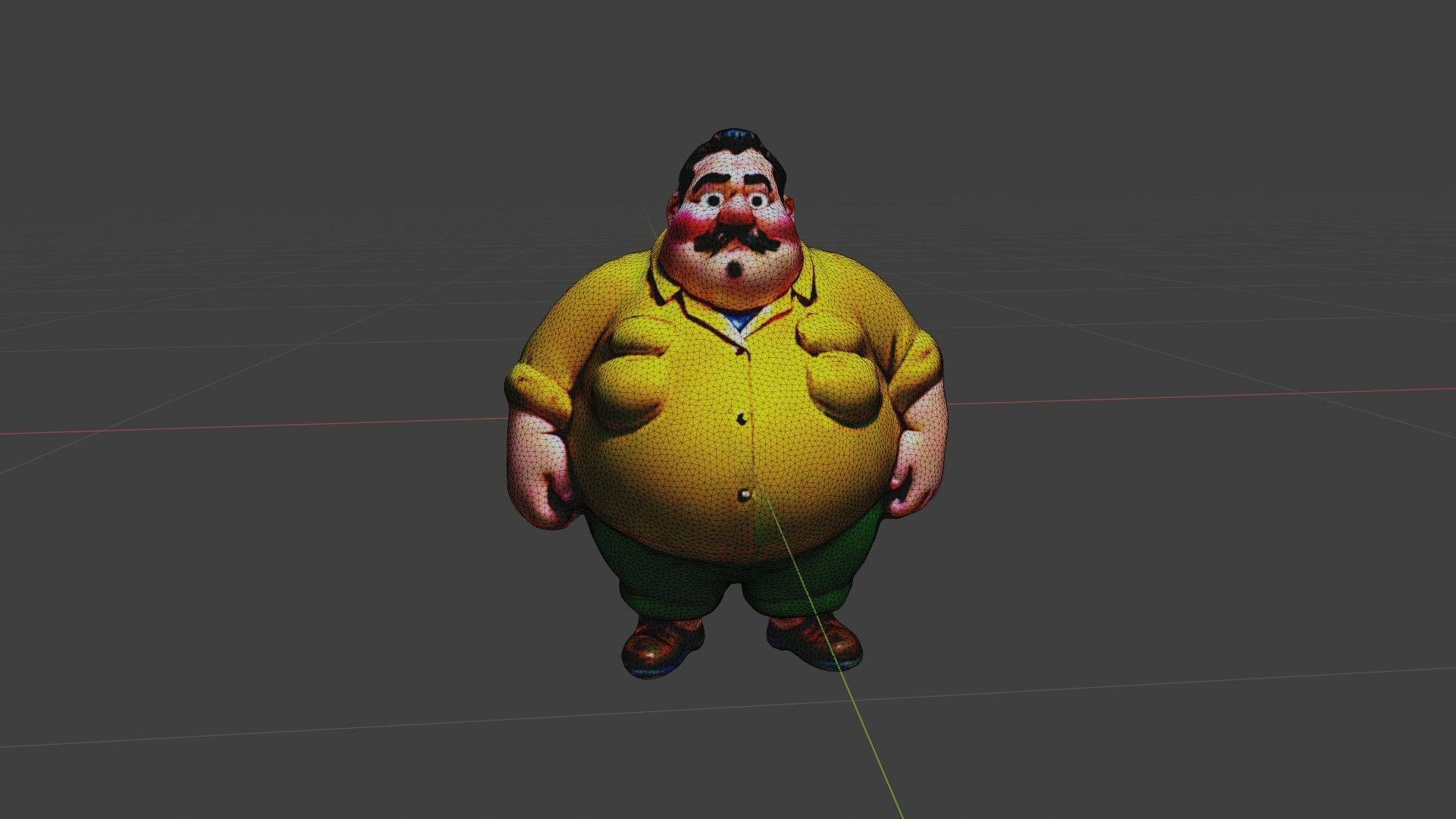 3D model Fat Man Character VR / AR / low-poly | CGTrader