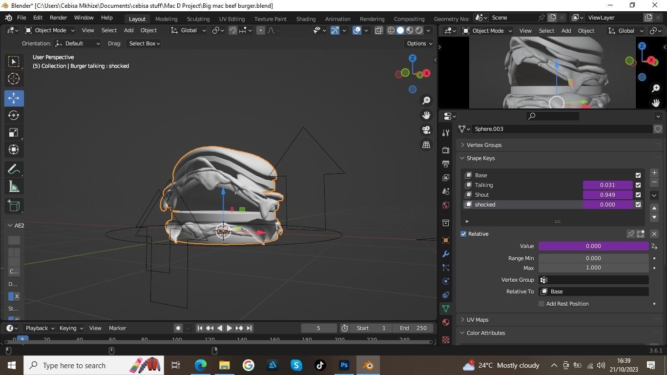 Beef burger for blender free VR / AR / low-poly 3D model rigged | CGTrader