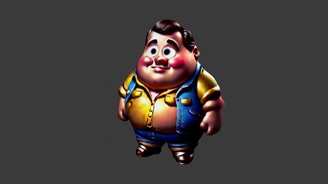 3D model Fat Man Character VR / AR / low-poly | CGTrader