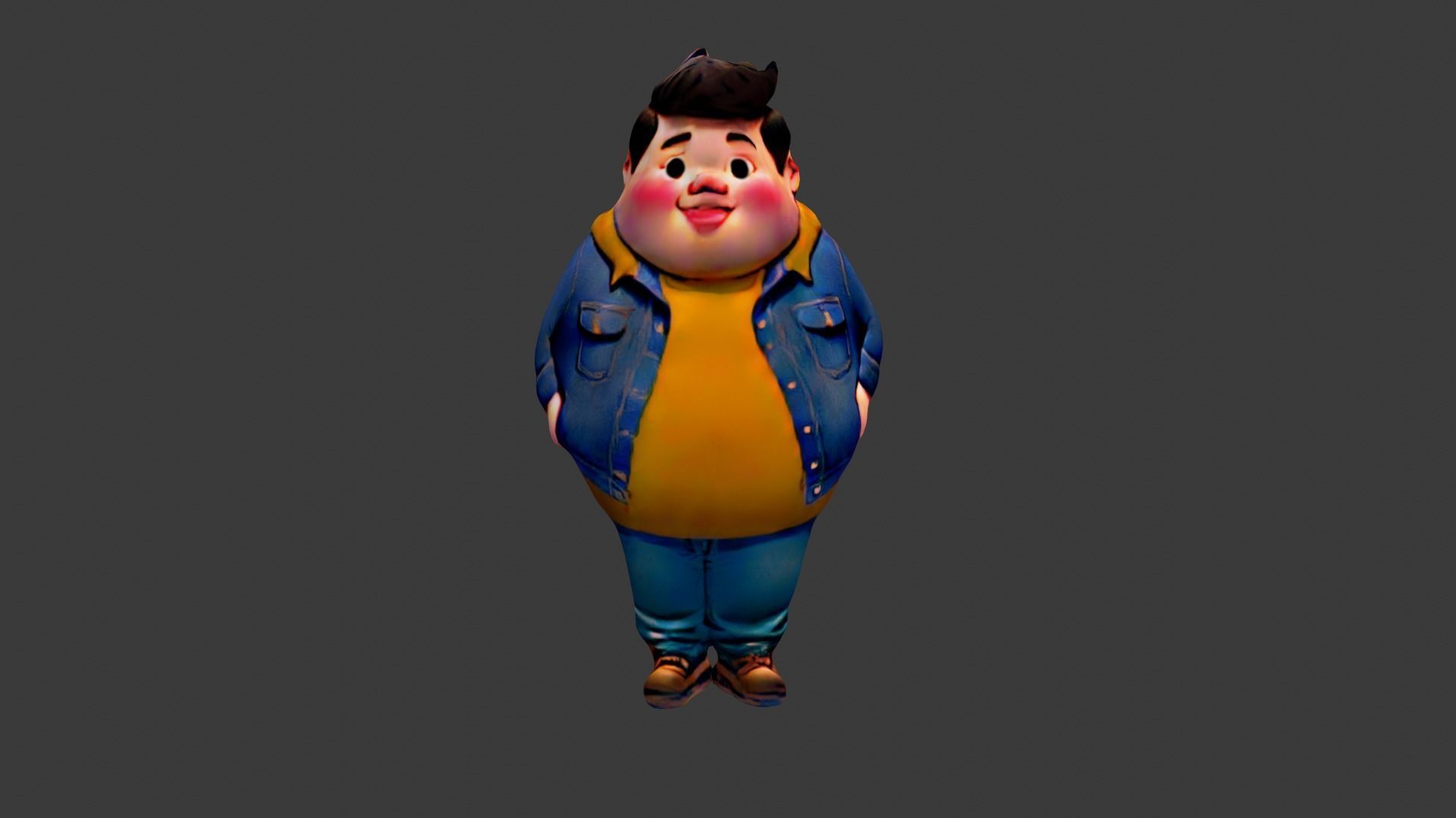 3D model Fat Man Character VR / AR / low-poly | CGTrader