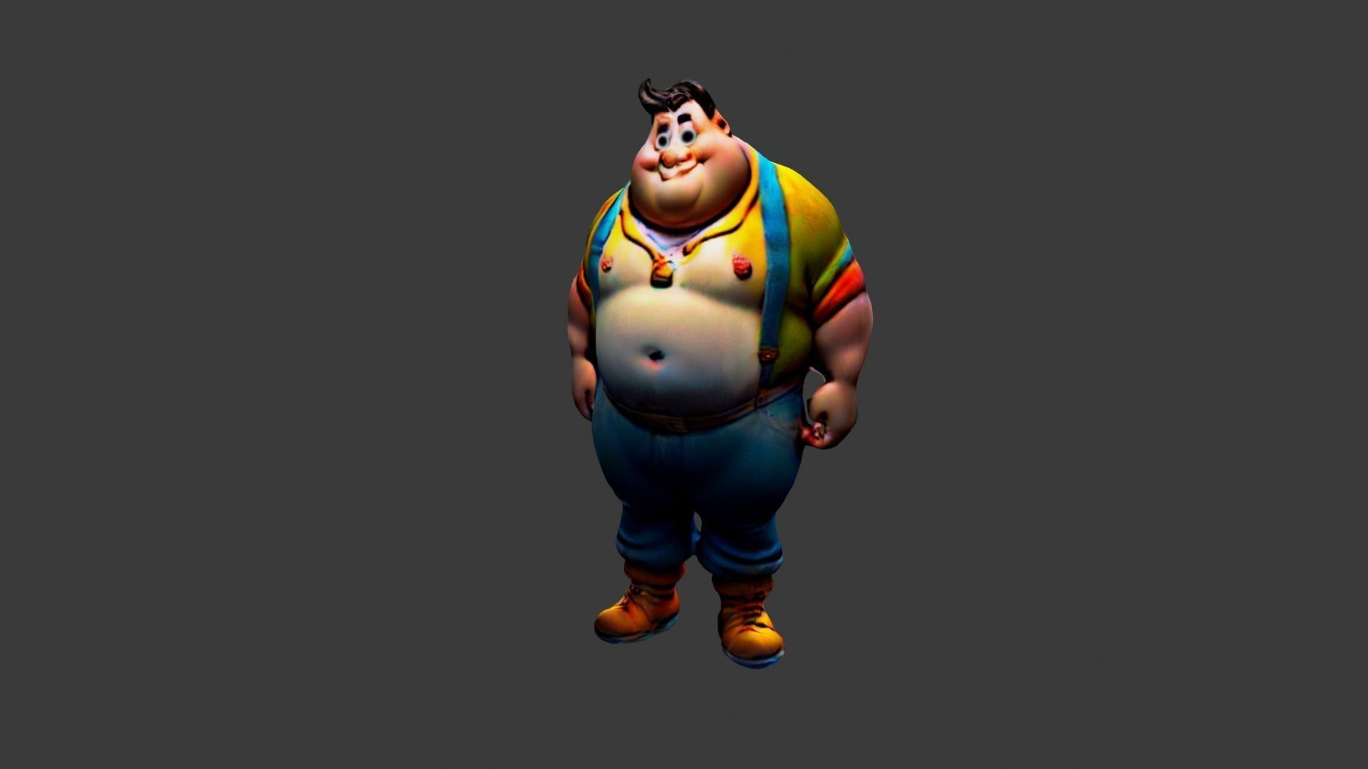 3D model Fat Man Character VR / AR / low-poly | CGTrader