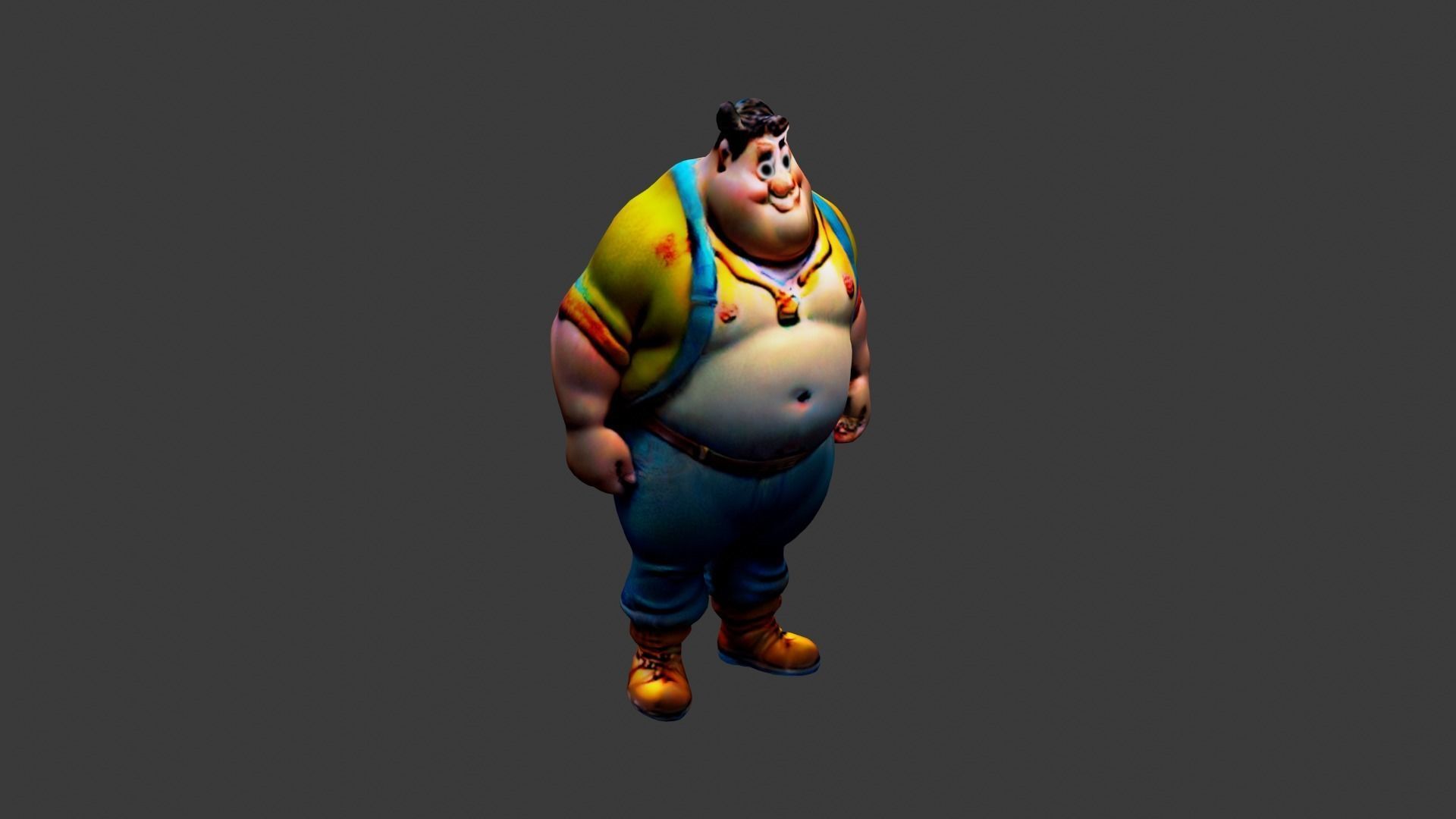 3D model Fat Man Character VR / AR / low-poly | CGTrader