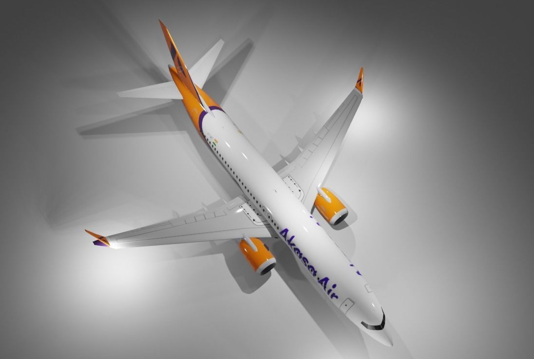 3D model Akasa air Boeing 737 max 8 3d model VR / AR / low-poly | CGTrader