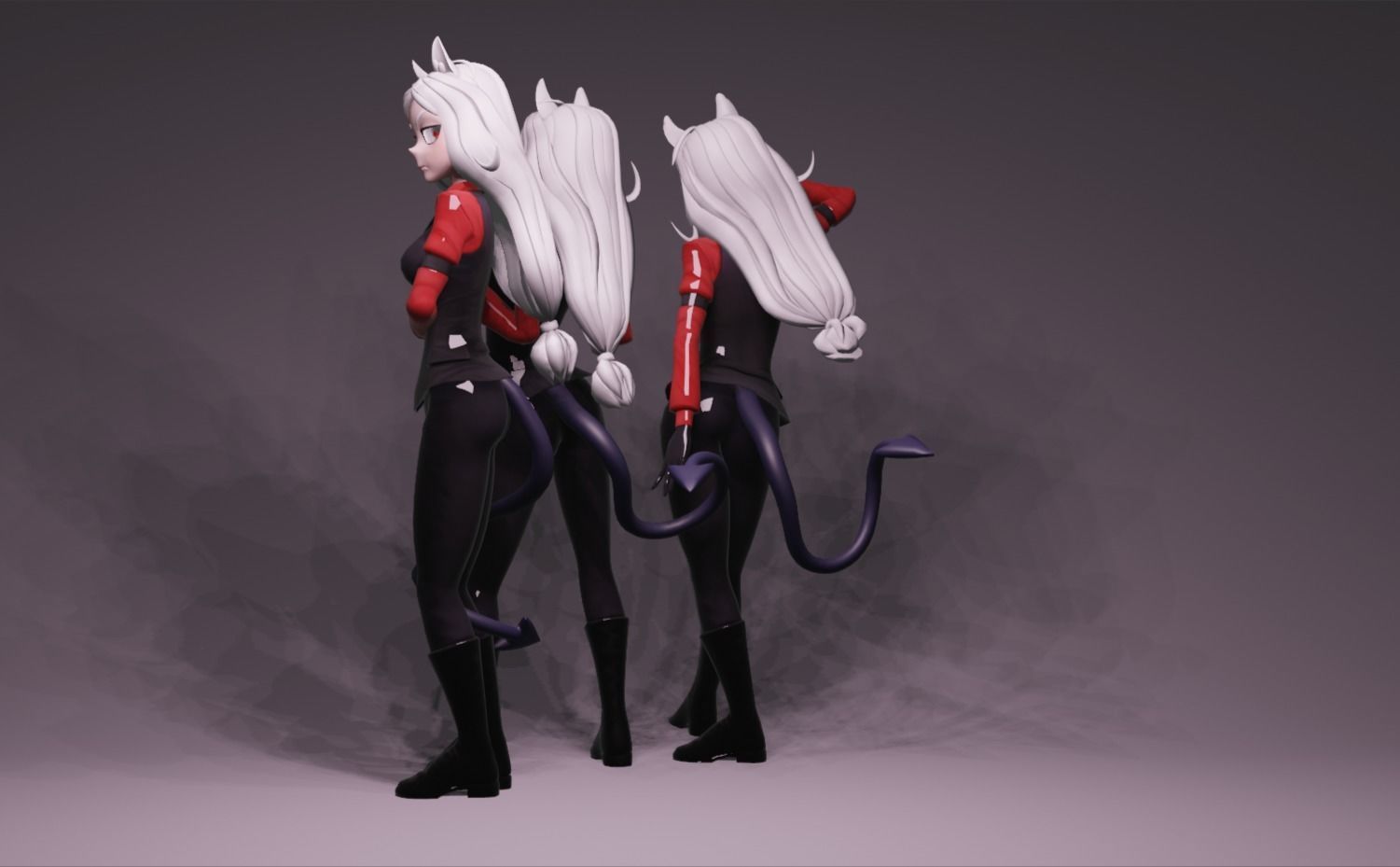 Anime Character - From Helltaker 3D model | CGTrader