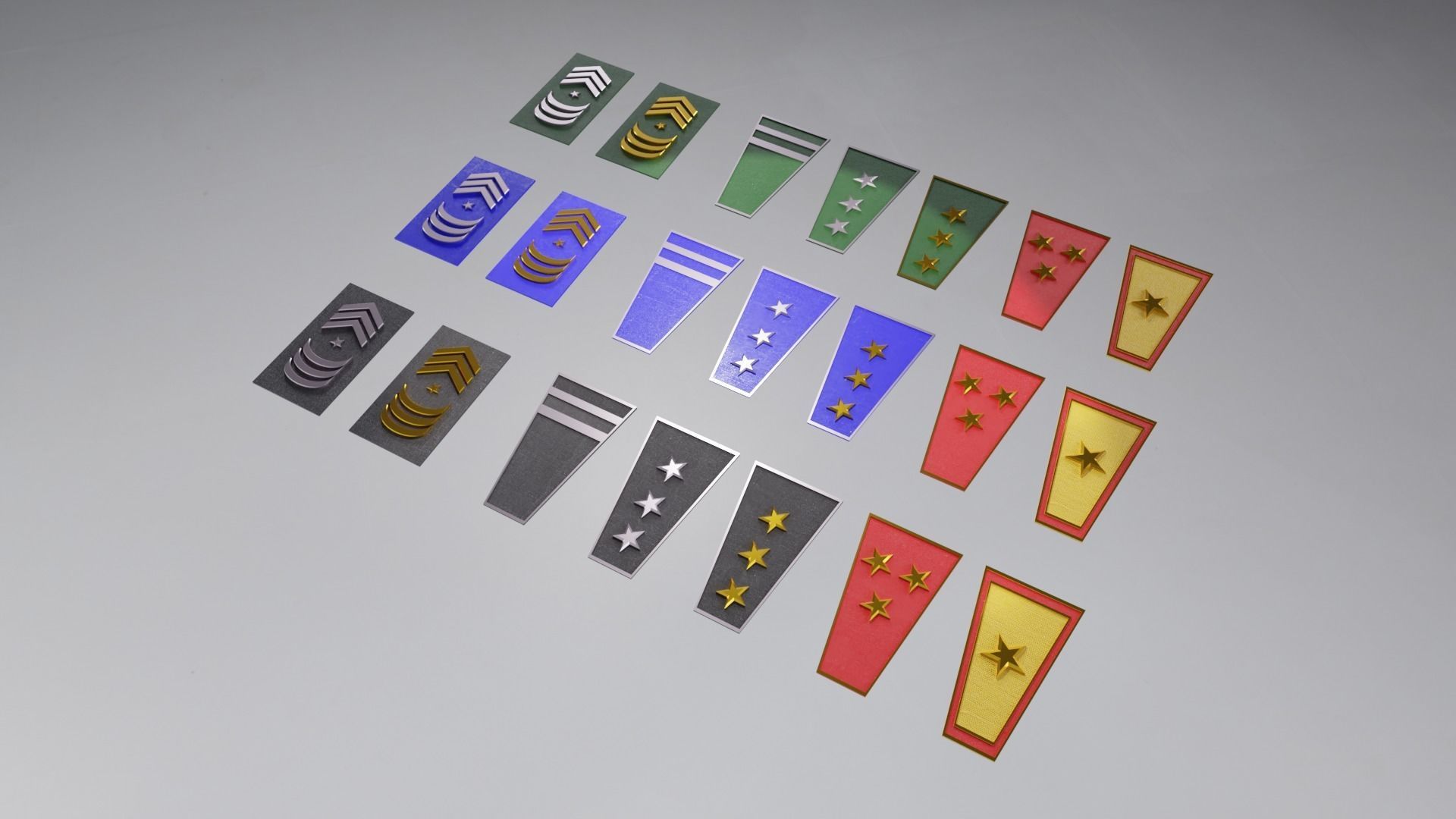 military rank 3D model | CGTrader