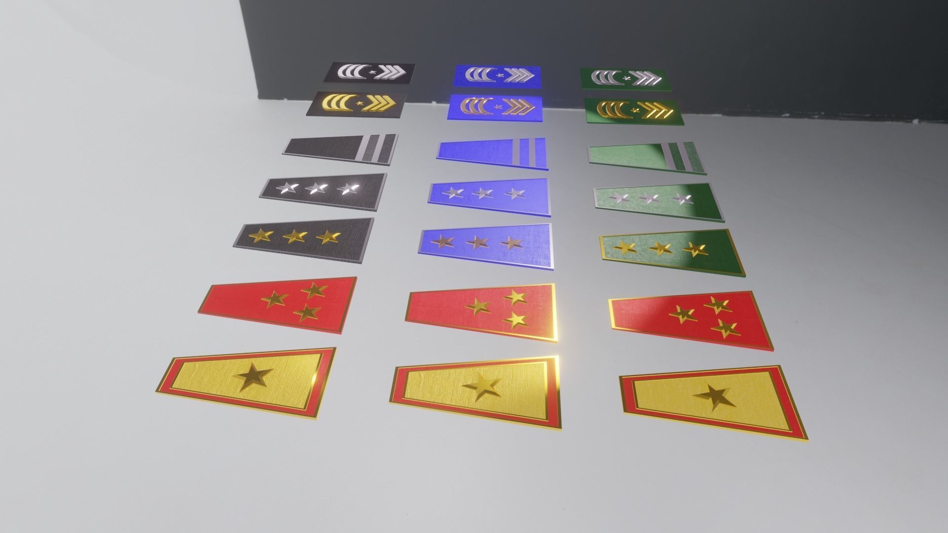 military rank 3D model | CGTrader