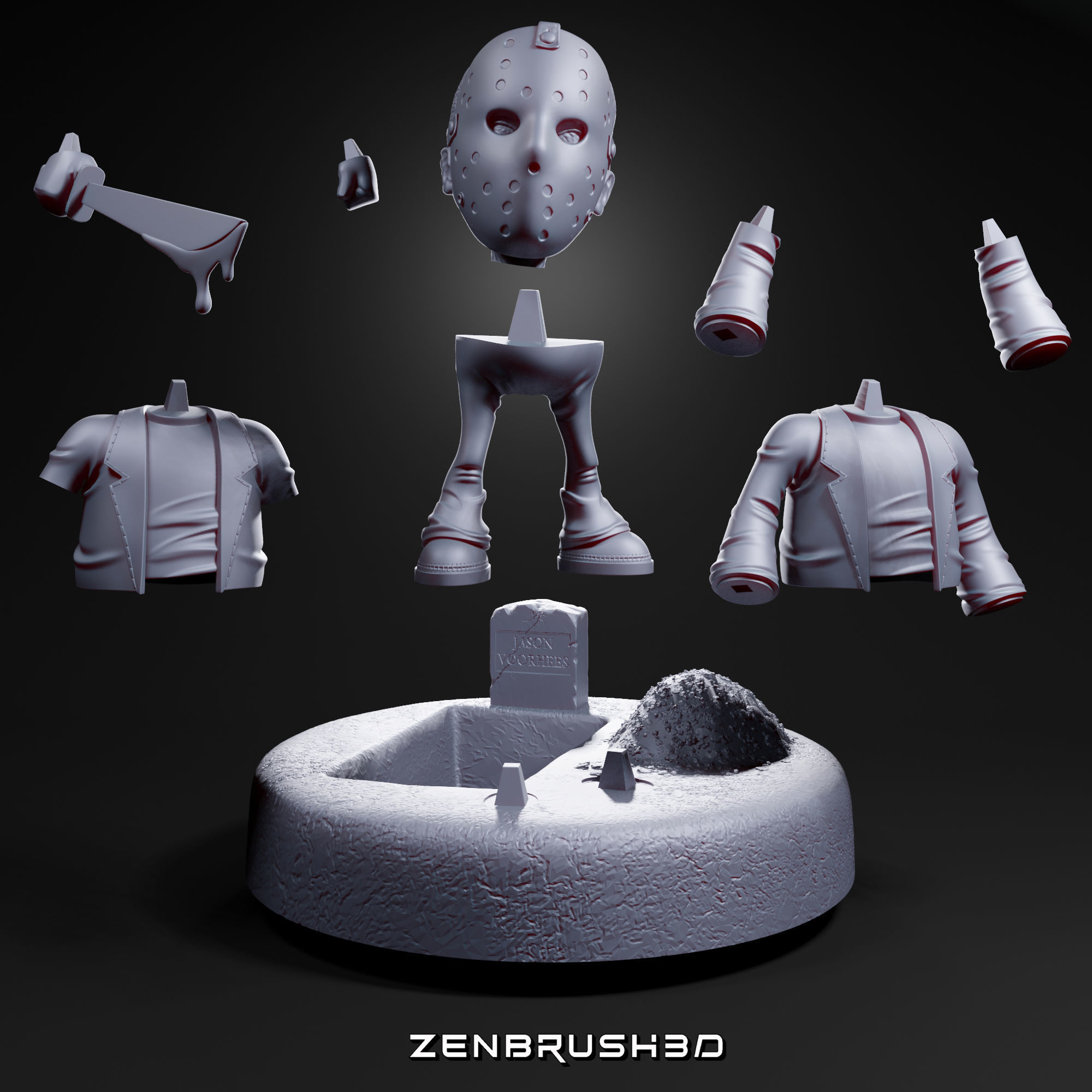 JASON VOORHEES CHIBI STL - 3D PRINTING 3D model 3D printable | CGTrader