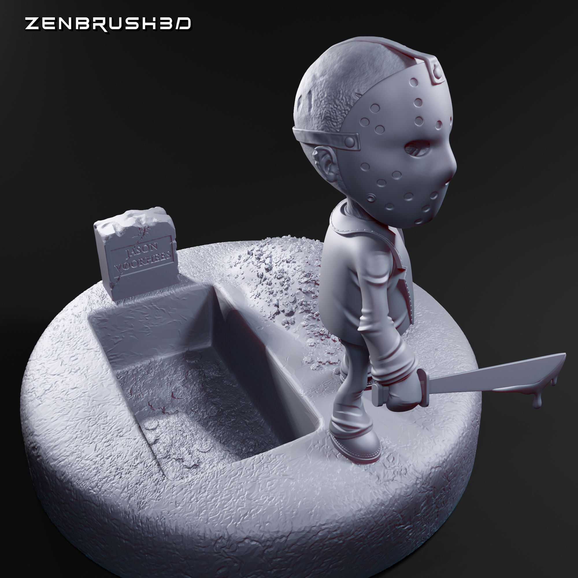 JASON VOORHEES CHIBI STL - 3D PRINTING 3D model 3D printable | CGTrader