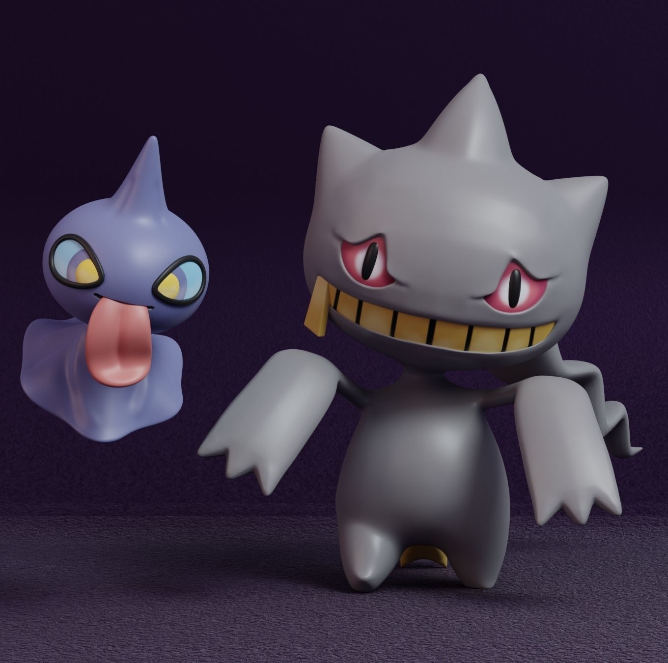 Pokemon - Shuppet and Banette with 2 poses 3D model 3D printable | CGTrader
