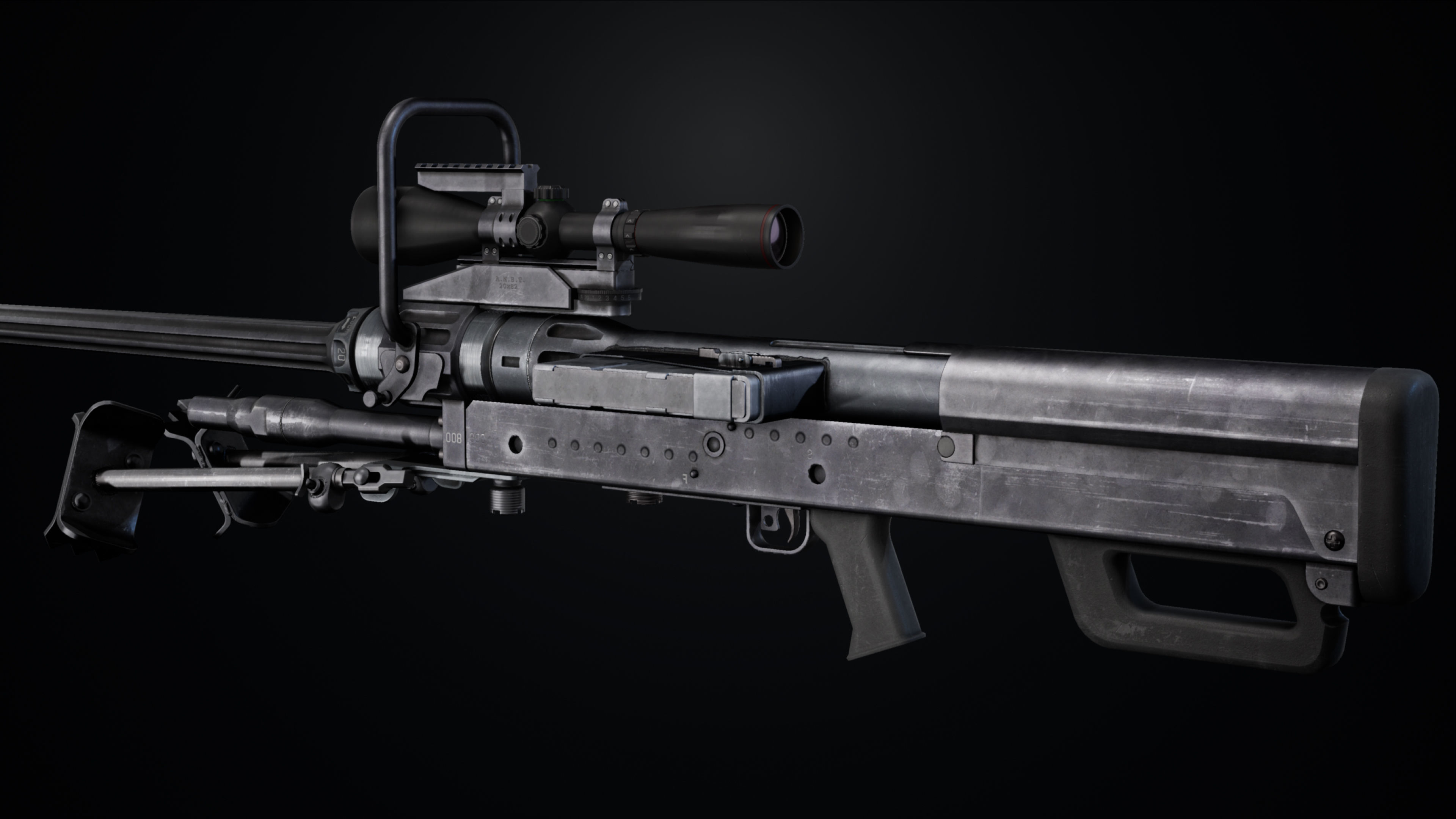 3D model Rifle NTW-20 VR / AR / low-poly | CGTrader