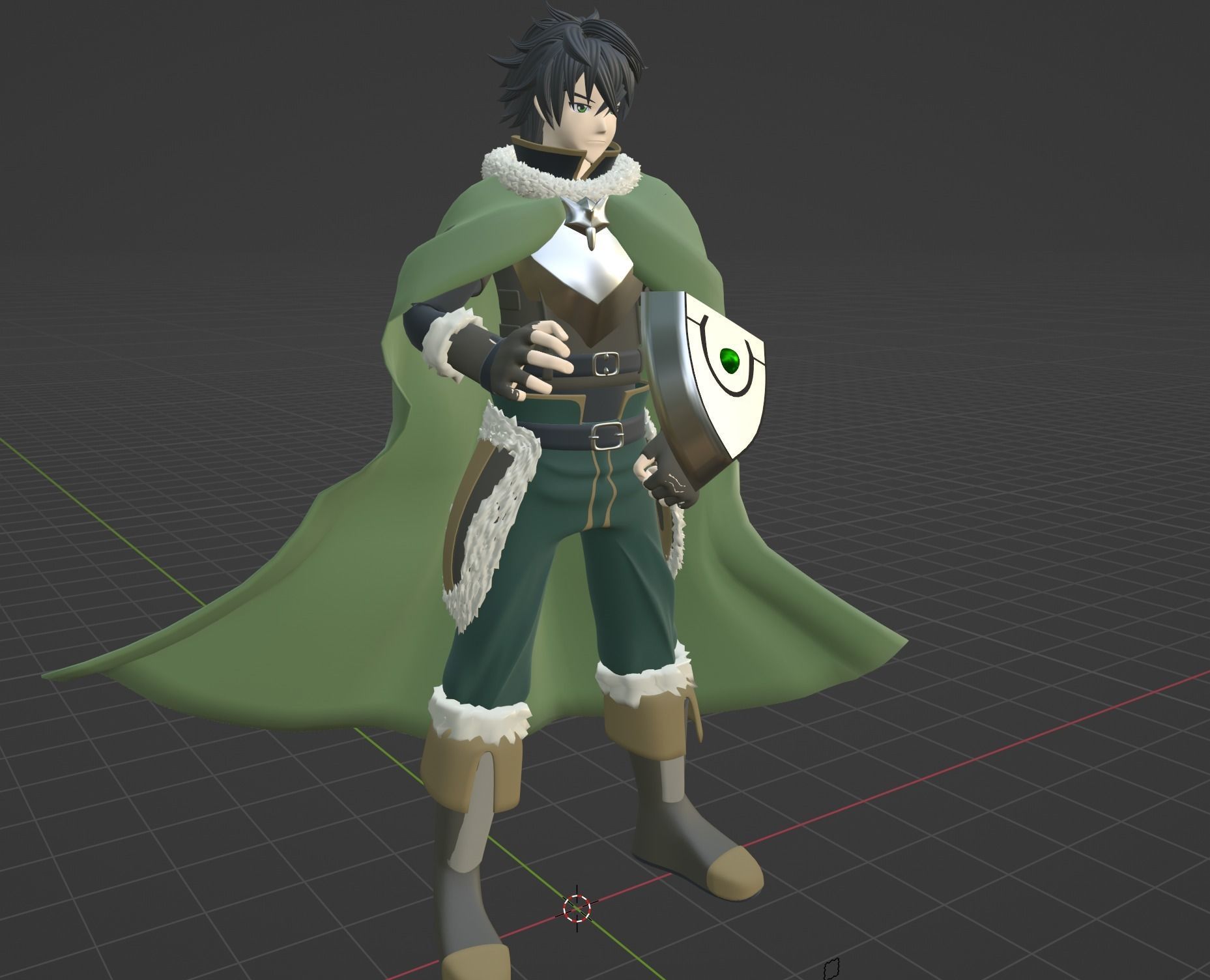 Naofumi Iwatani - Rising of the Shield Hero 3D model rigged | CGTrader
