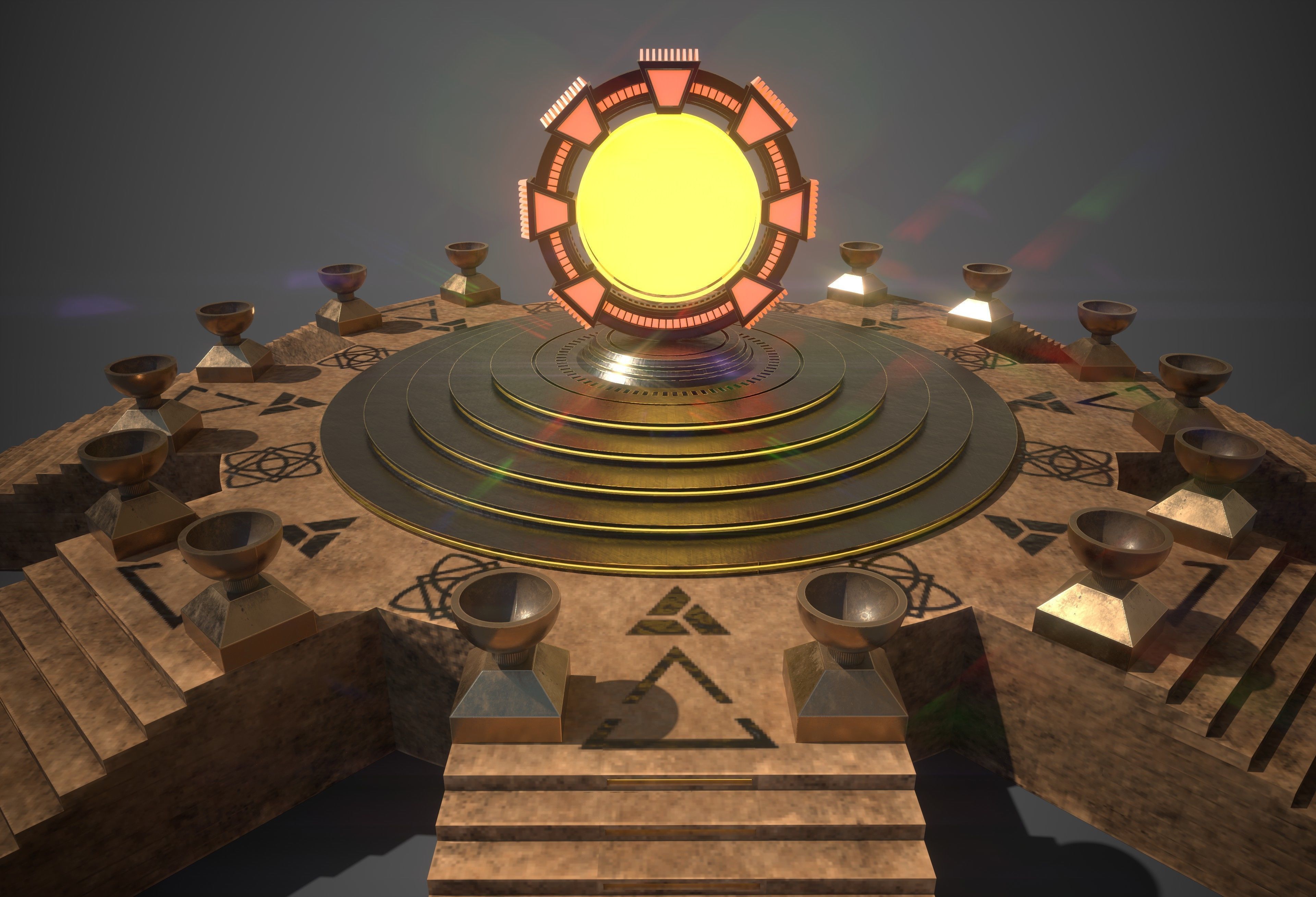 3D model Star Gate Three VR / AR / low-poly | CGTrader
