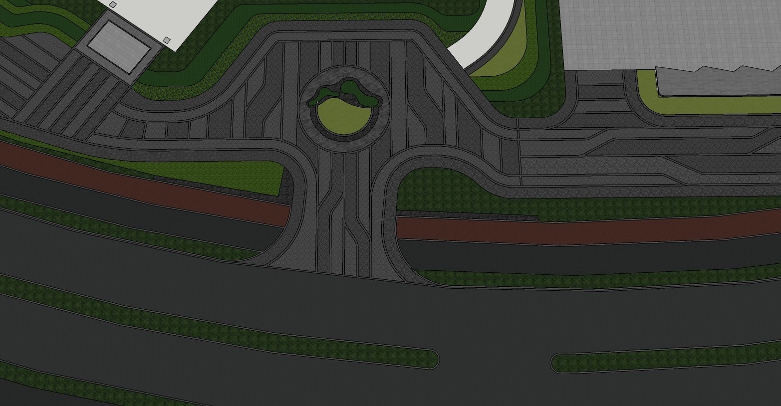 Pedestrian pathway of commercial society 3d model 3D model | CGTrader