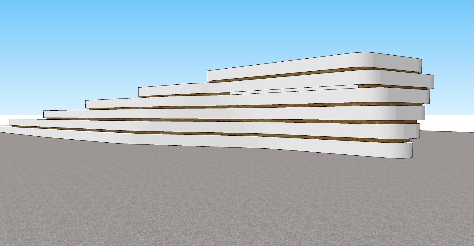 Contemporary boundary wall 3D model | CGTrader