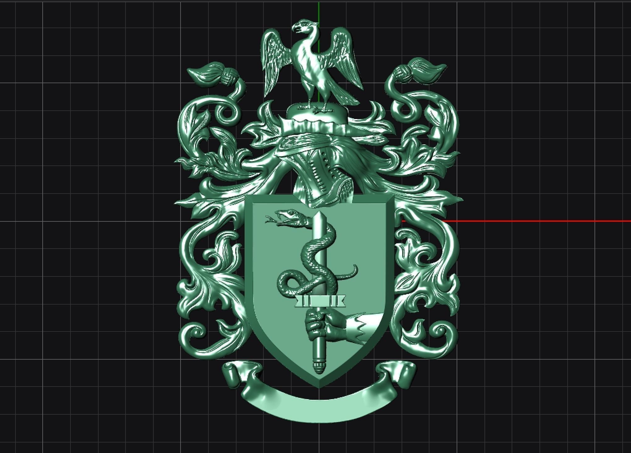 Coats of arms-family crest 3D model 3D printable | CGTrader