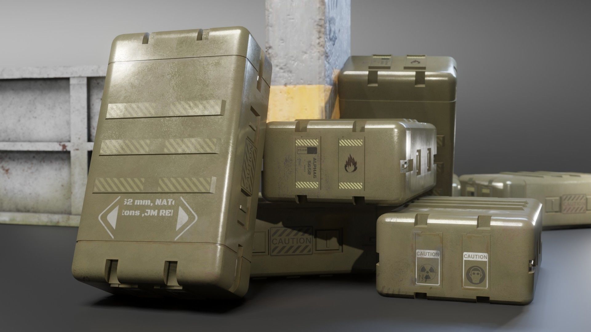 ARMY supply box free VR / AR / low-poly 3D model | CGTrader