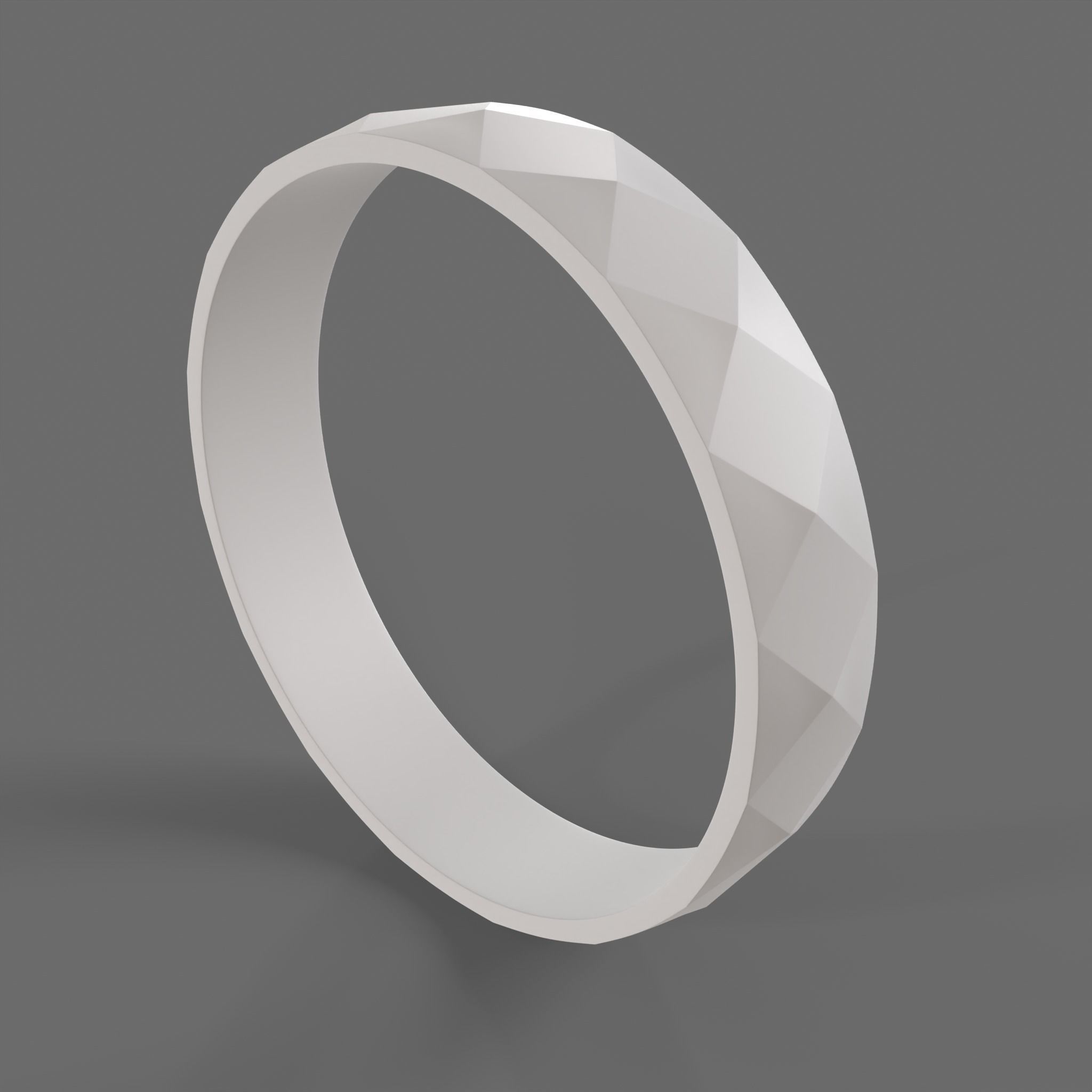 Faceted Ring Print free 3D model 3D printable | CGTrader