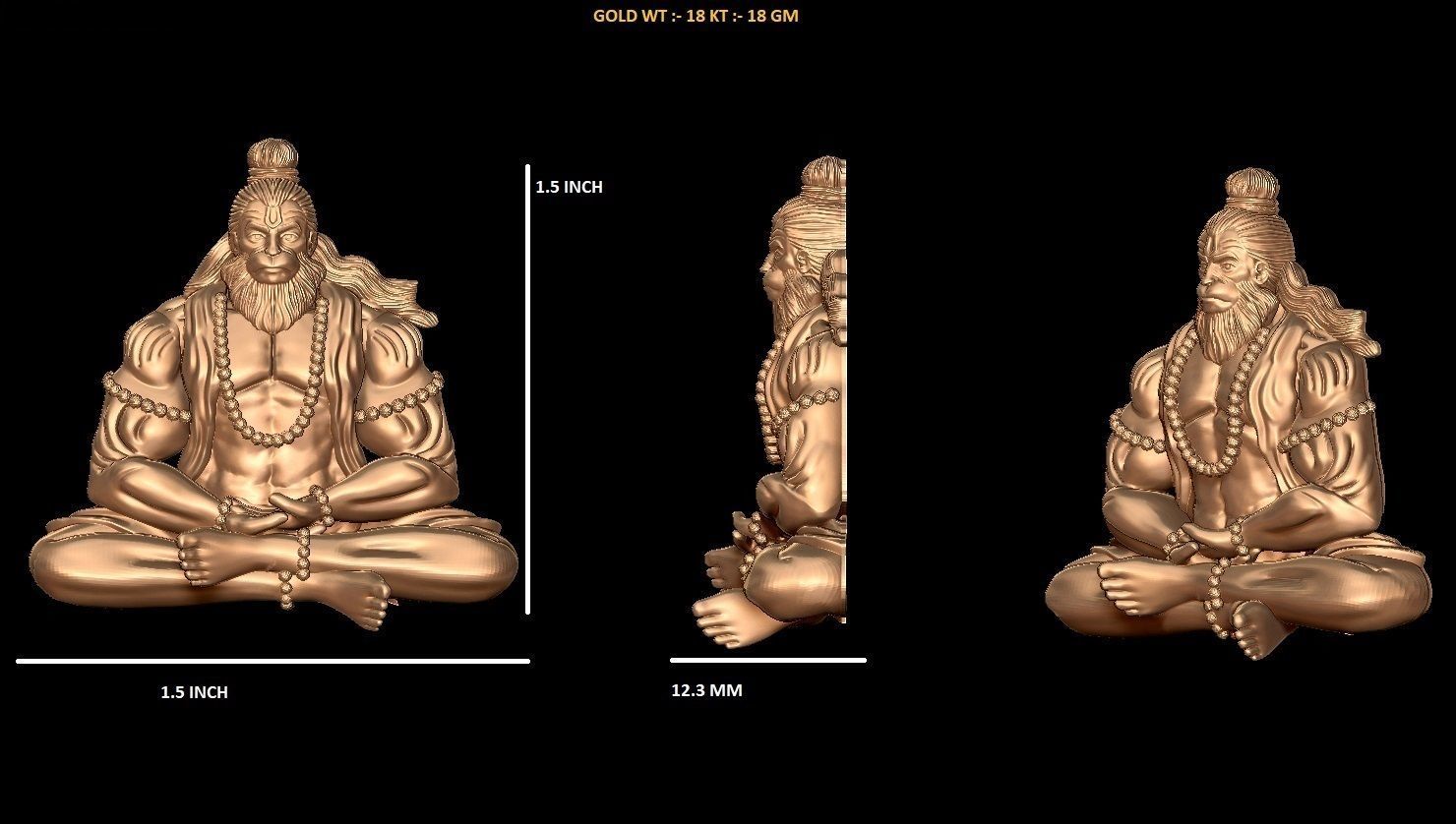 hanuman ji 3D model 3D printable | CGTrader
