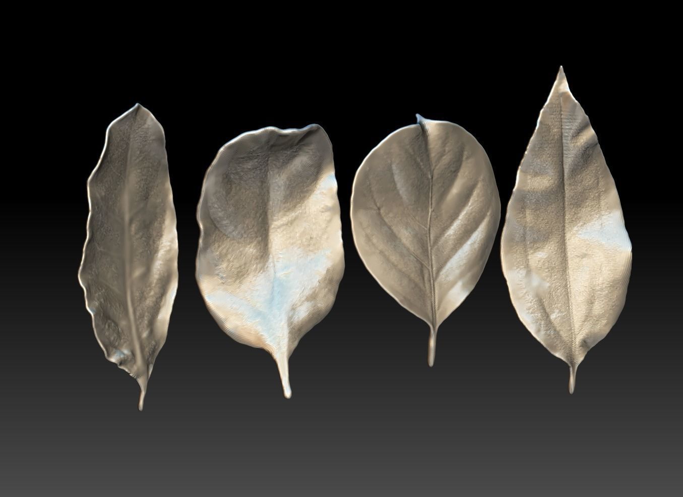 Leaf 3D leaf sculpture map 3D printed leaves 3D model 3D printable ...