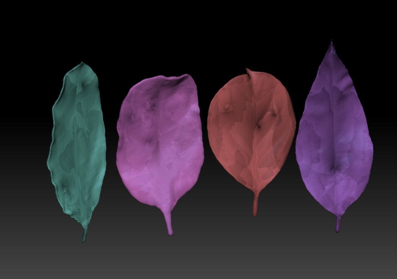 Leaf 3D leaf sculpture map 3D printed leaves 3D model 3D printable ...