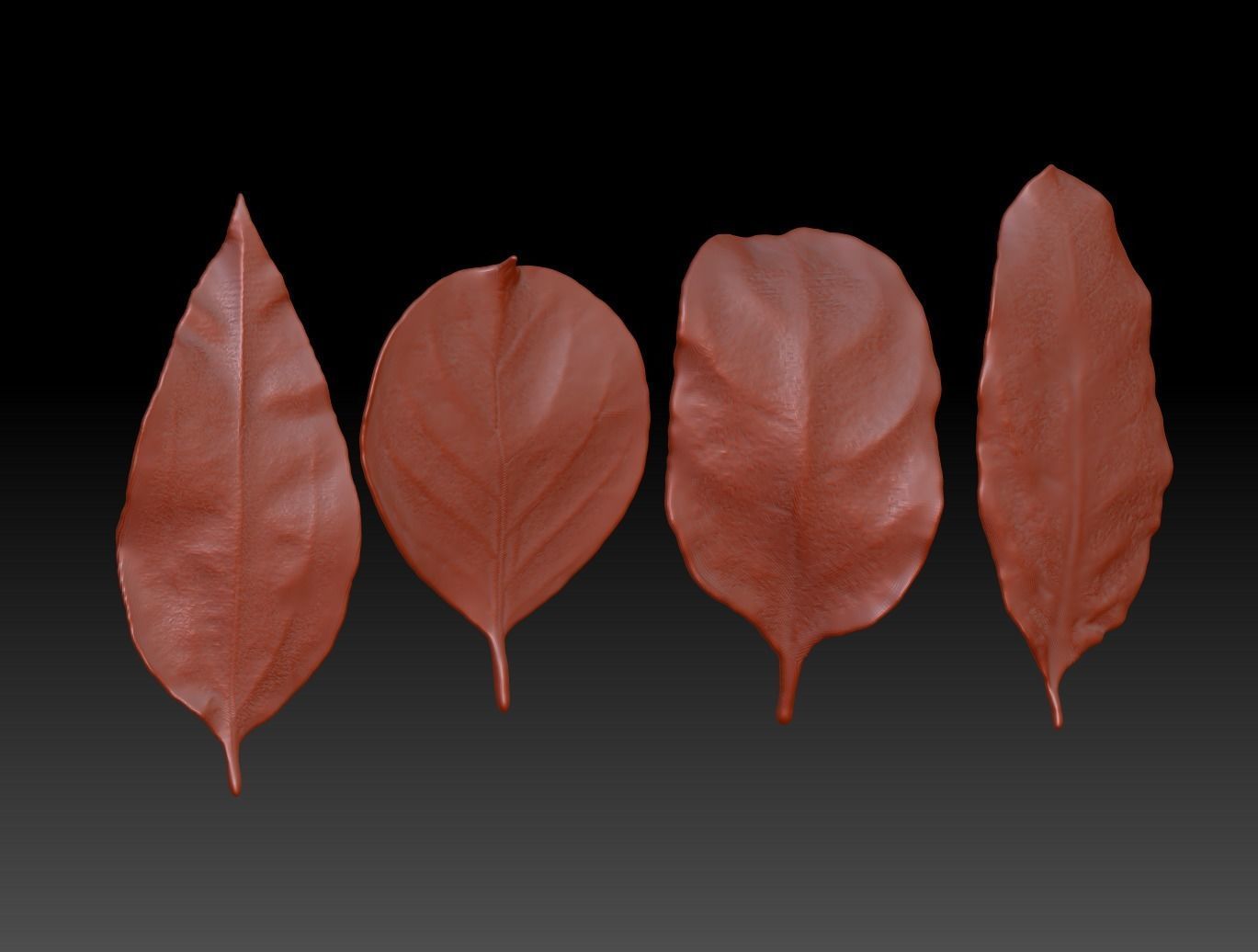 Leaf 3D leaf sculpture map 3D printed leaves 3D model 3D printable ...