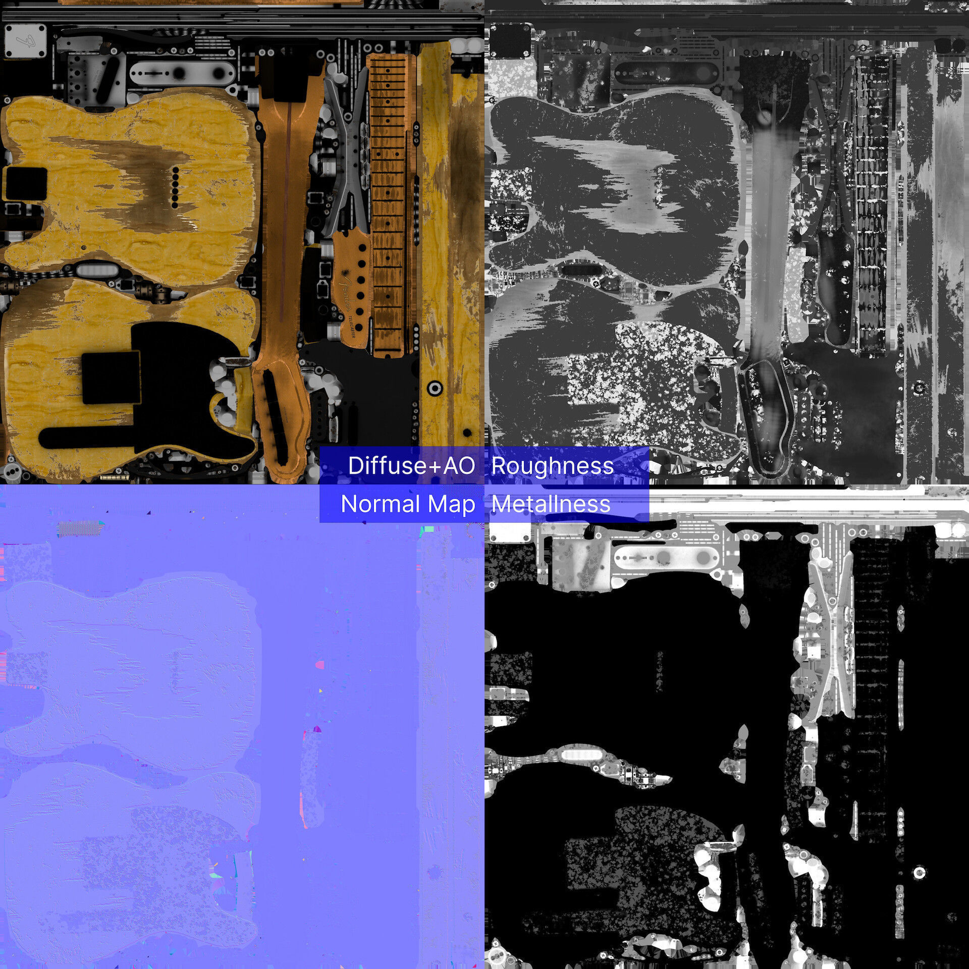 3D model Fender Telecaster Relic VR / AR / low-poly | CGTrader