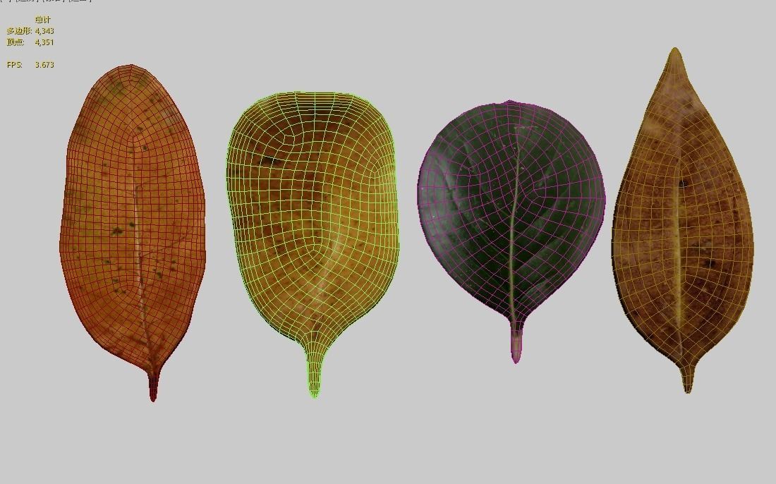 Autumn leaf model Download 3D leaf model Autumn yellow leaf 3D model 3D ...