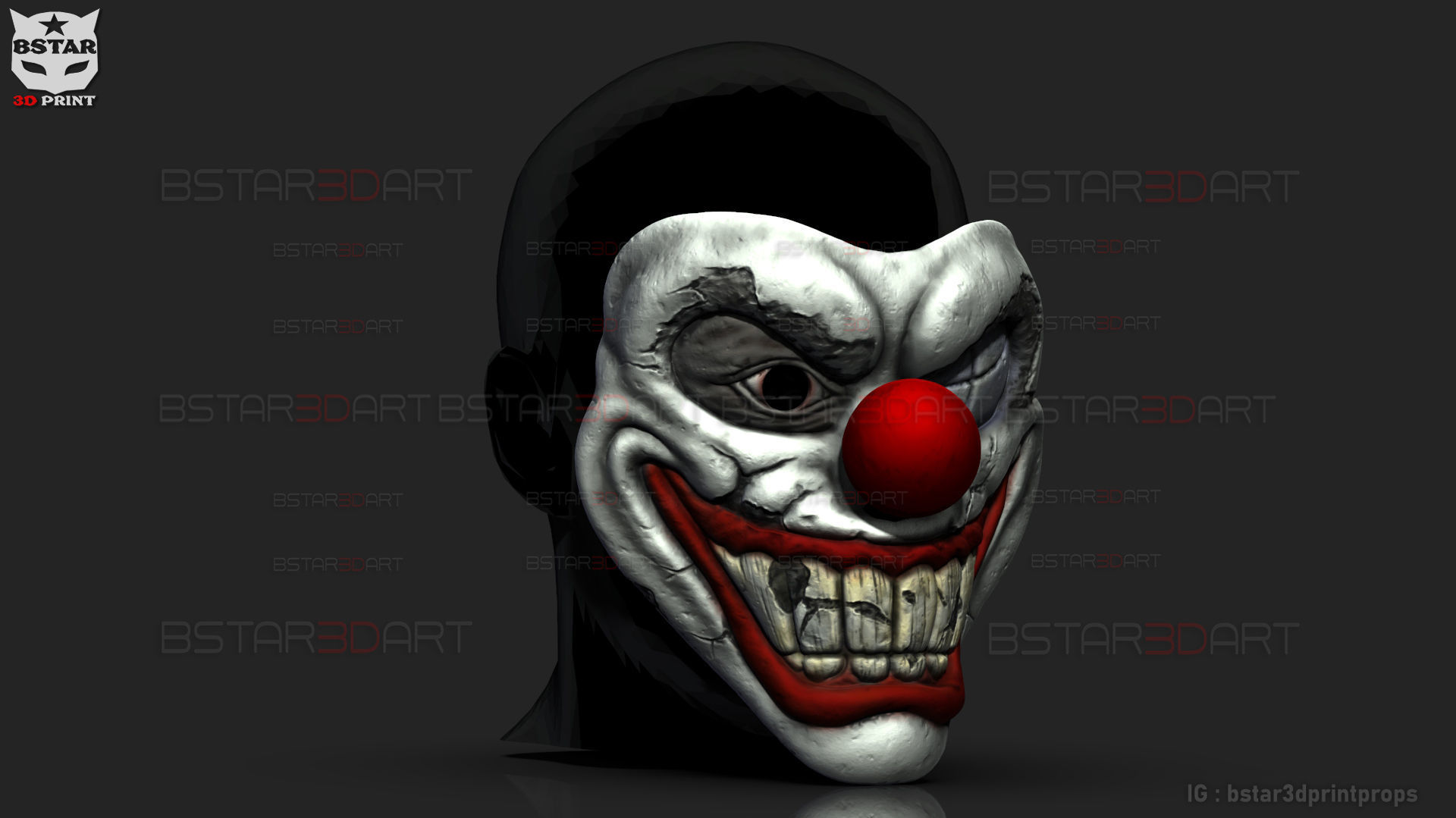 Sweet Tooth Twisted Metal Mask High Quality 3D model 3D printable ...