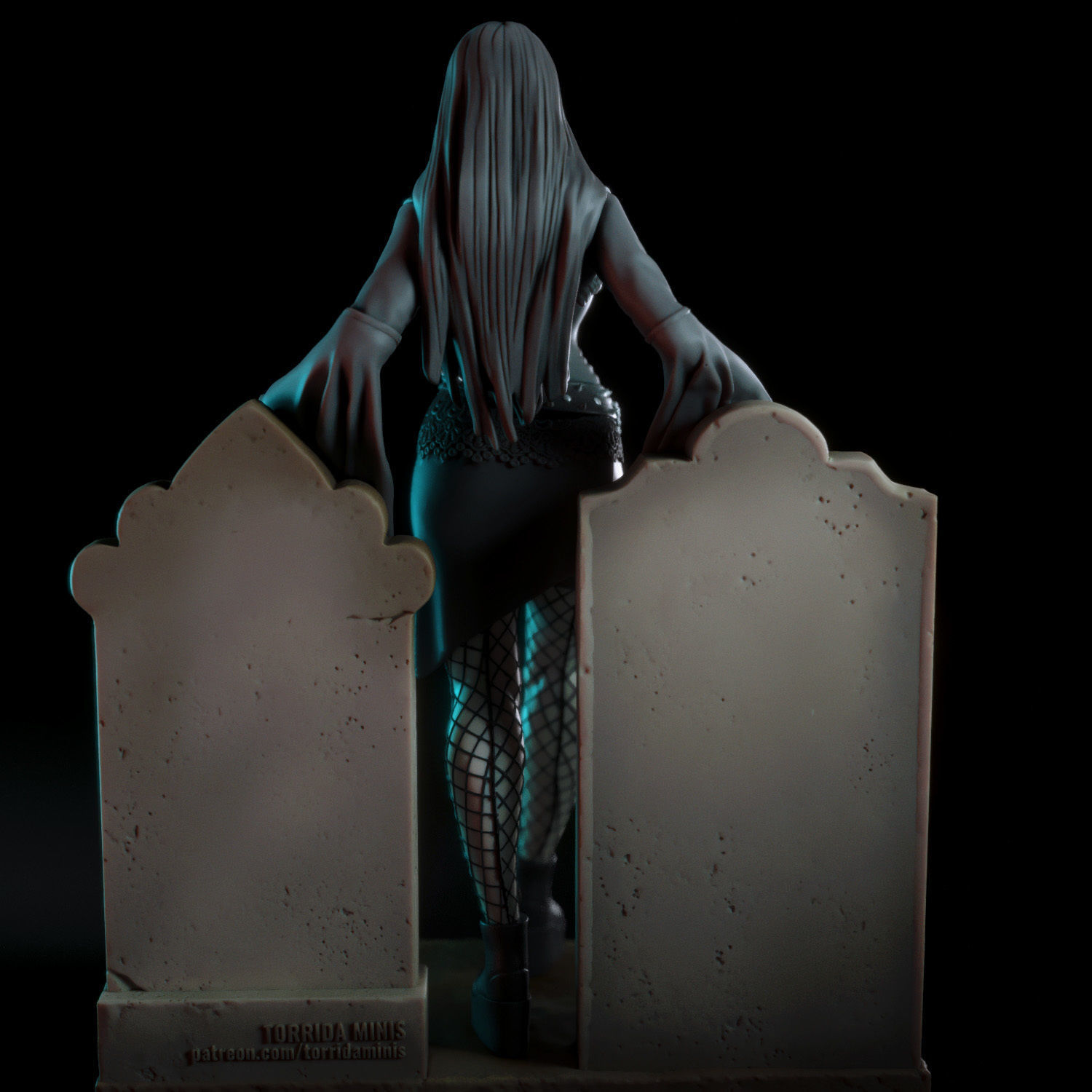 Raven - Goth woman 3D model 3D printable | CGTrader