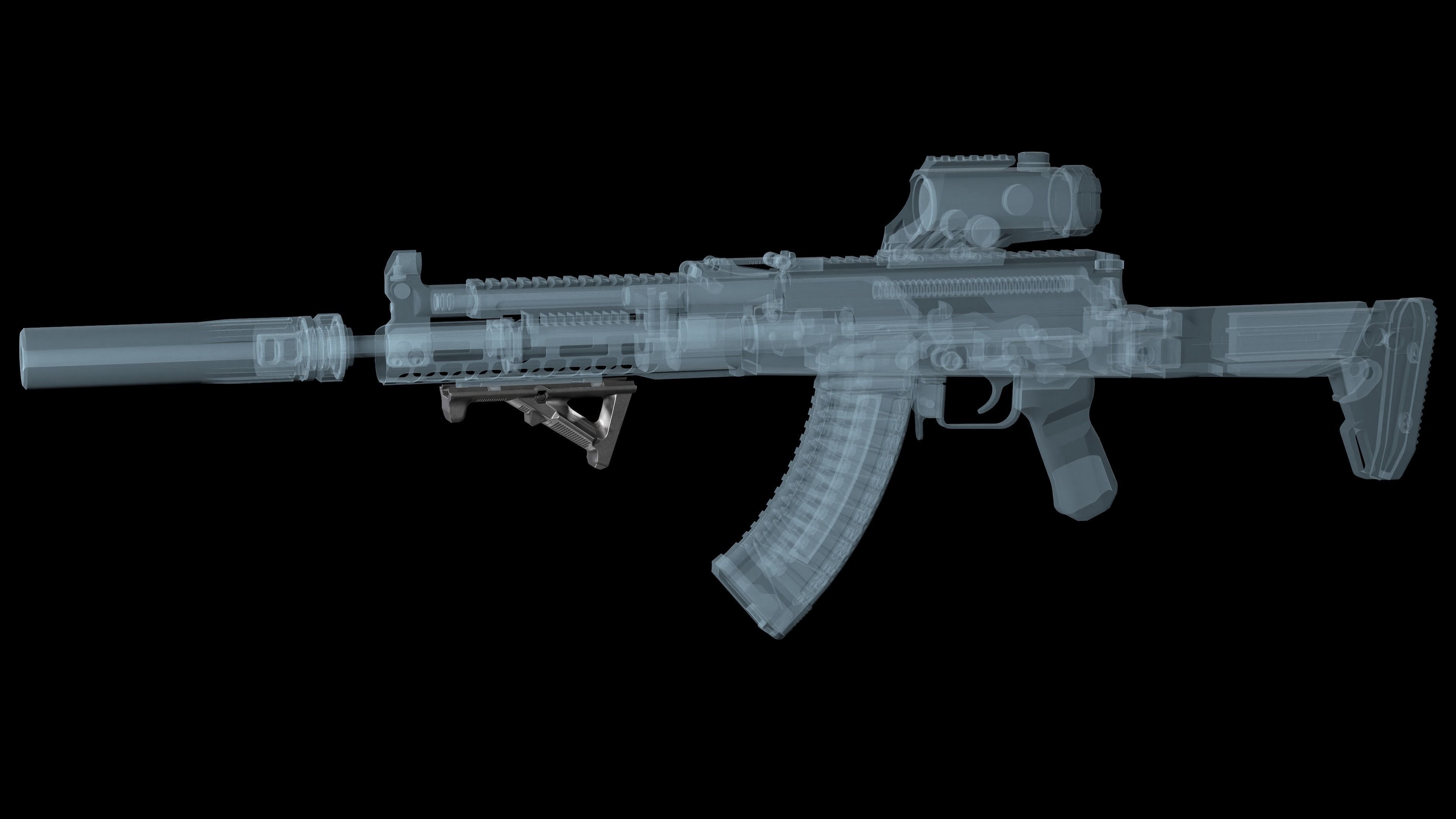 3D model Tactical fore grip Magpul AFG 2 VR / AR / low-poly | CGTrader
