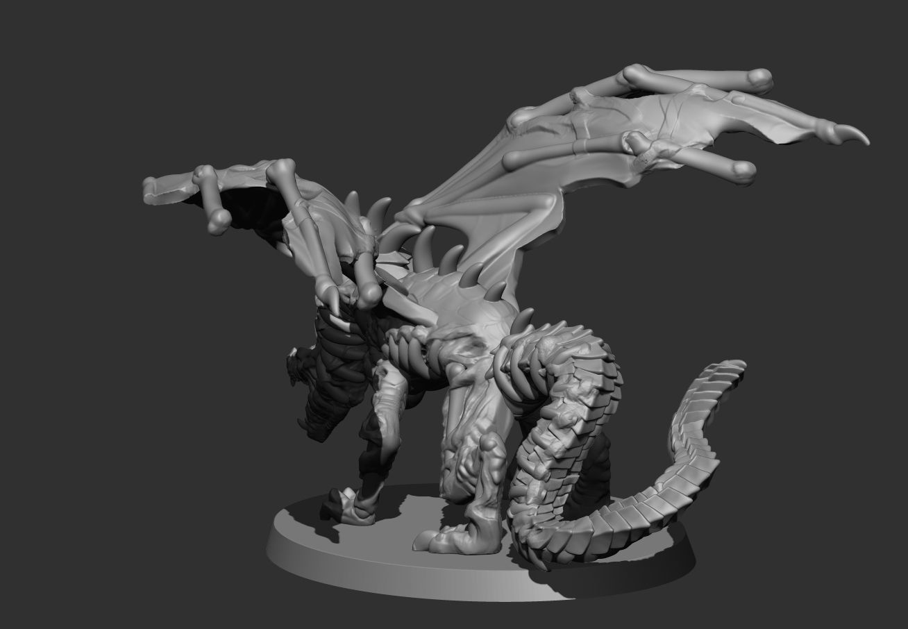 Undead Dragon 3D model 3D printable | CGTrader