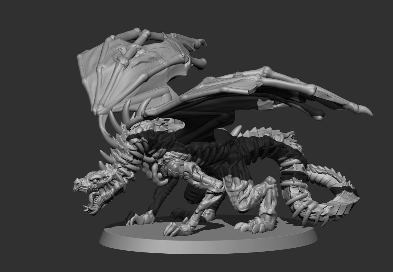Undead Dragon 3D model 3D printable | CGTrader