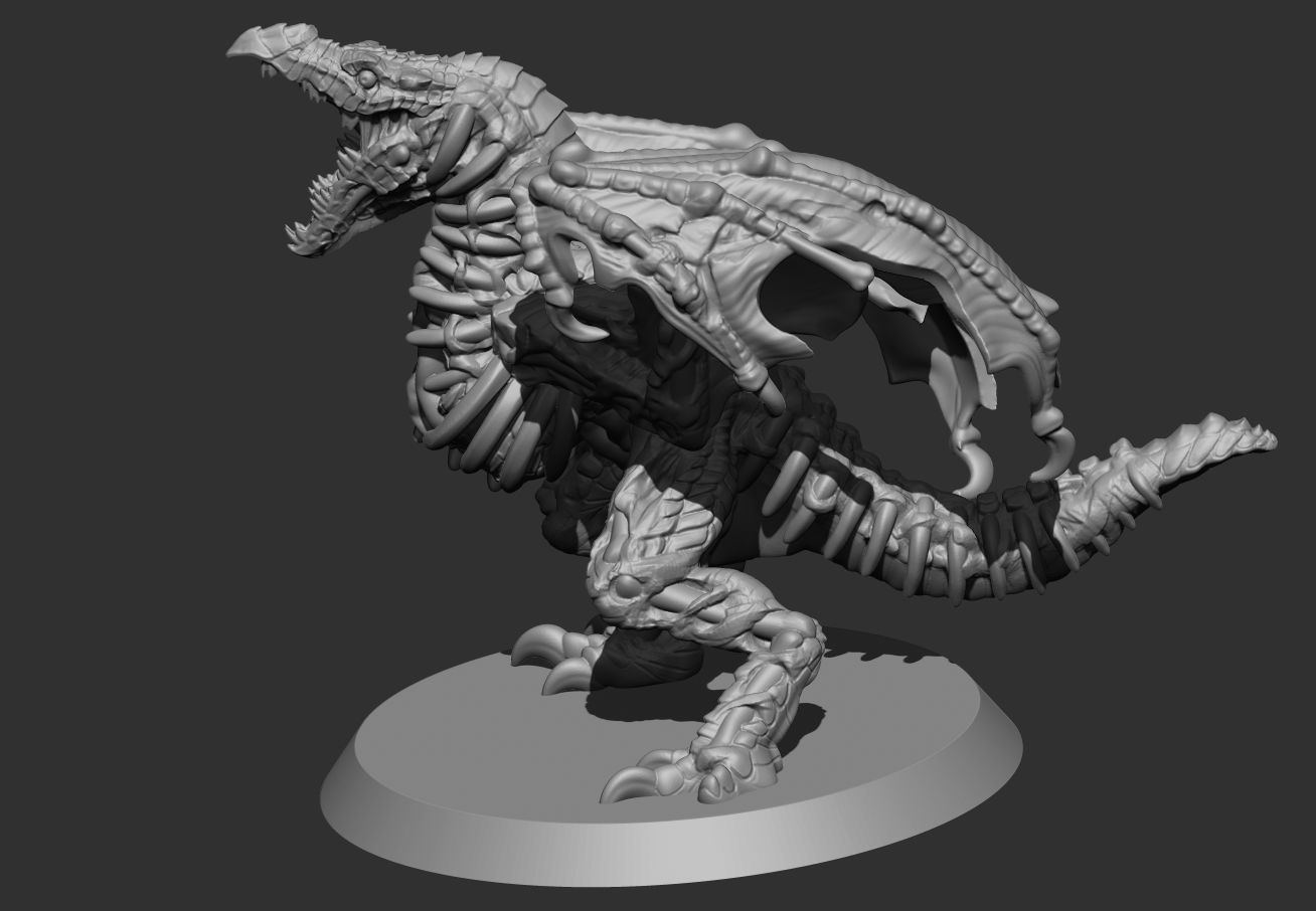 Scream Dragon 3D model 3D printable | CGTrader