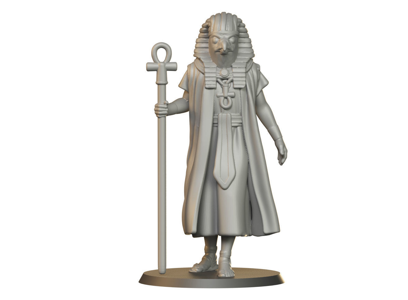 Gor Egyptian God With Staff 3D model 3D printable | CGTrader