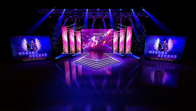 Stage party concert fashion catwalk T station 91 3D model | CGTrader