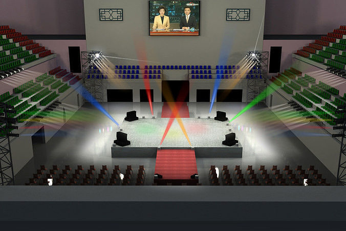 Stage party concert fashion catwalk T station 94 3D model | CGTrader